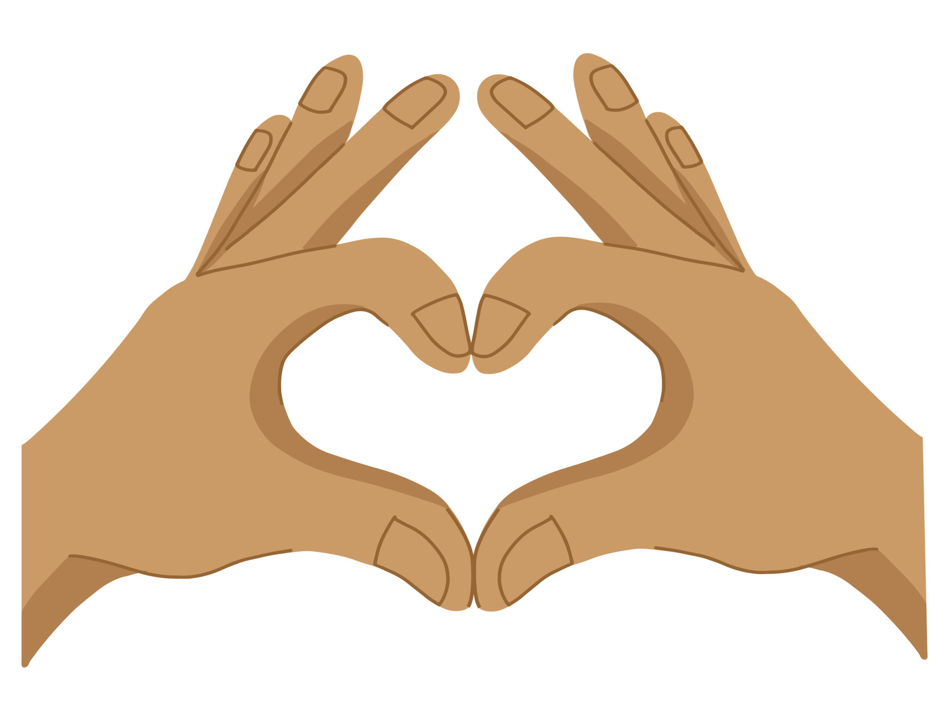 two hands making heart sign gesture with fingers. Vector illustration ... two hands making heart sign gesture with fingers. Vector illustration ...