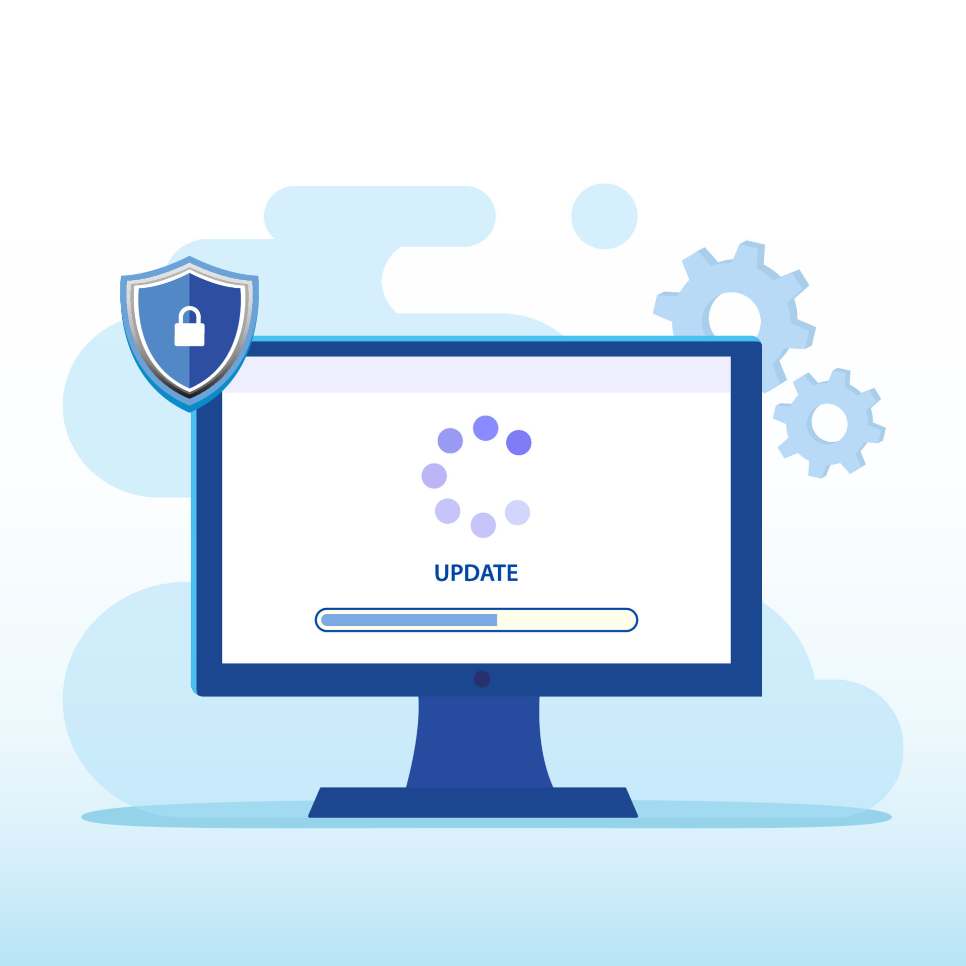 System Update Software Upgrade And Installation Program Concept Of