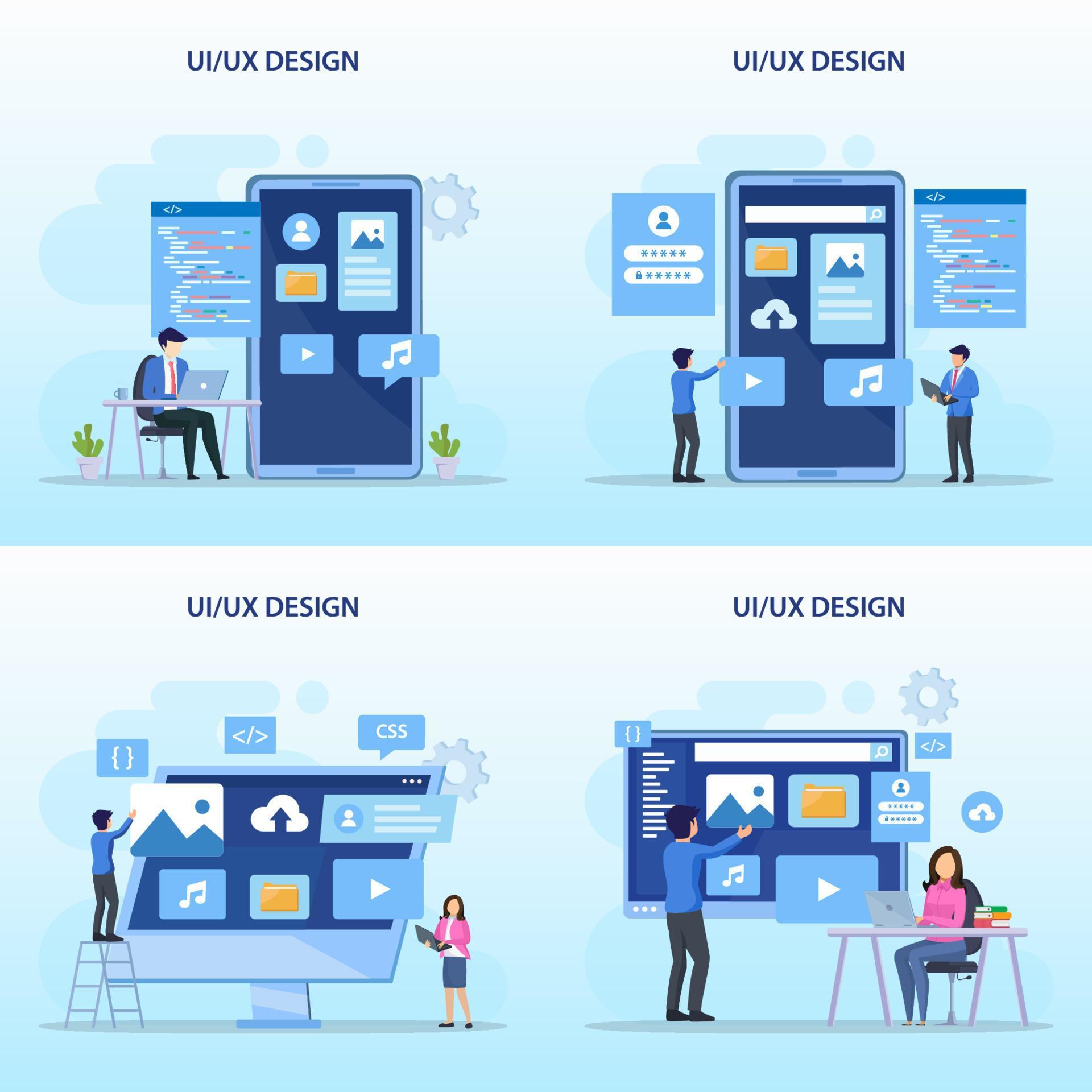 Ui Ux Design Concept Creating An Application Design Content And Text