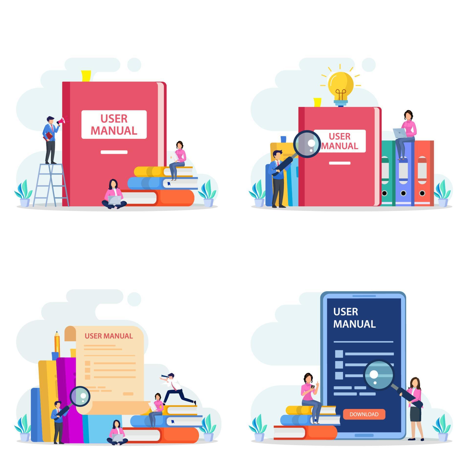 User guide manual, instruction and guidebook vector concept 7814341 ...