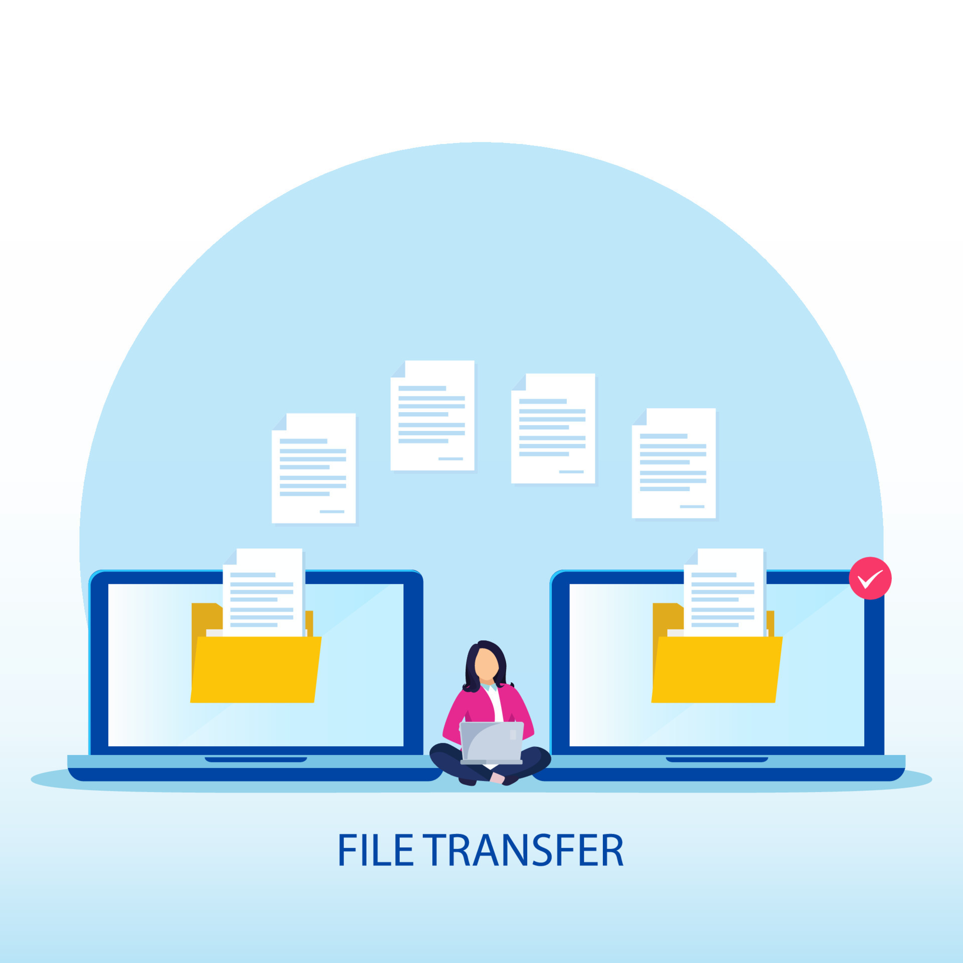 file transfer concept, backup data, technology cloud, upload and ... file transfer concept, backup data, technology cloud, upload and ...