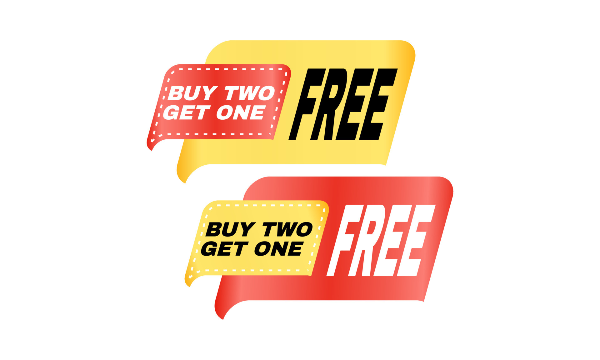 illustration special buy two get one free bogo template 7819375 Vector Art at Vecteezy