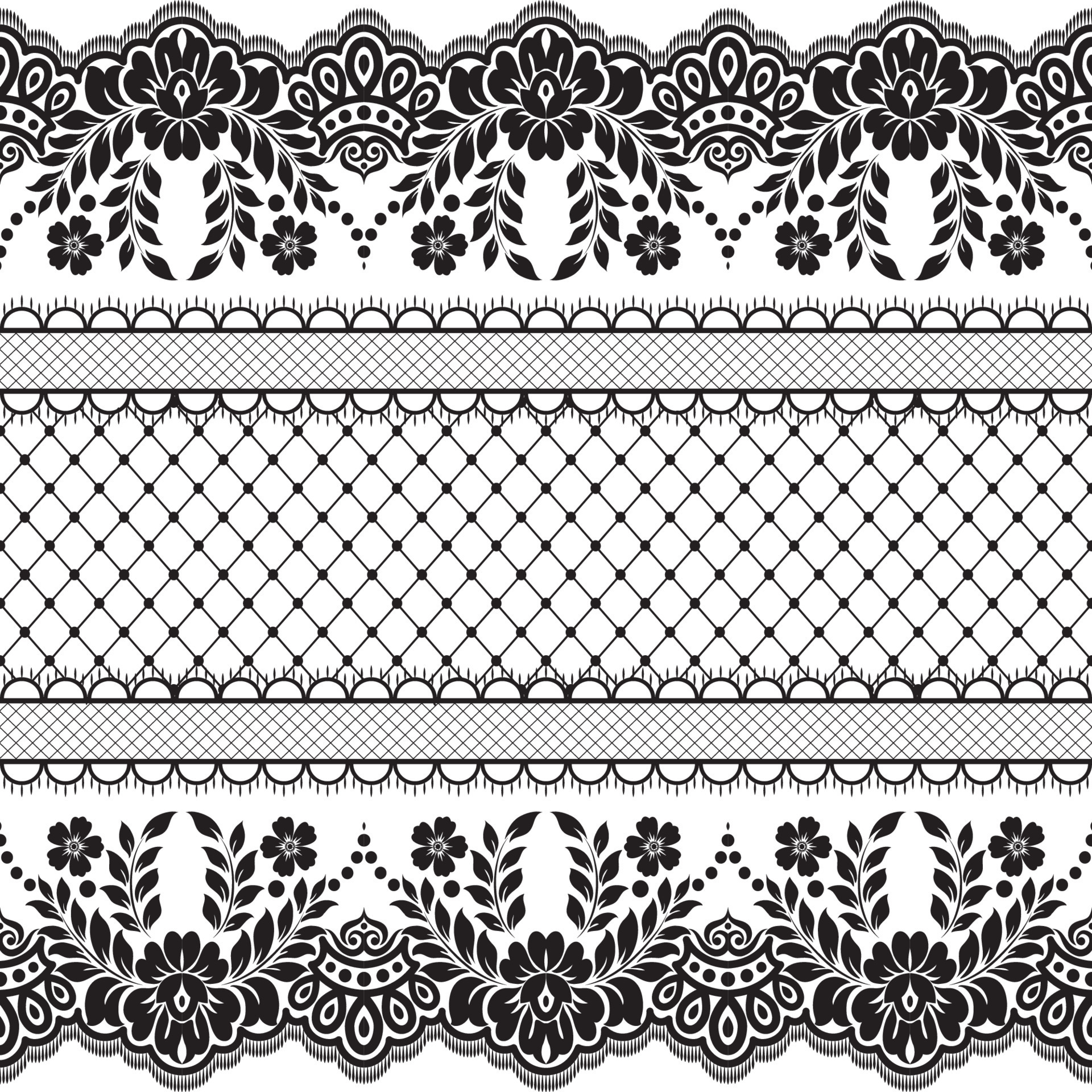 Abstract seamless lace pattern with flowers 7819845 Vector Art at Vecteezy