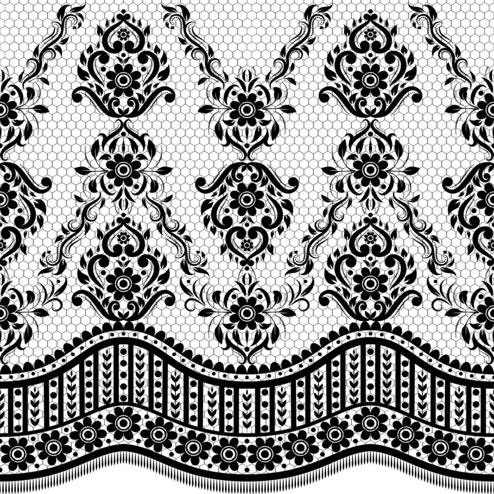 Abstract seamless lace pattern with flowers 7819869 Vector Art at Vecteezy