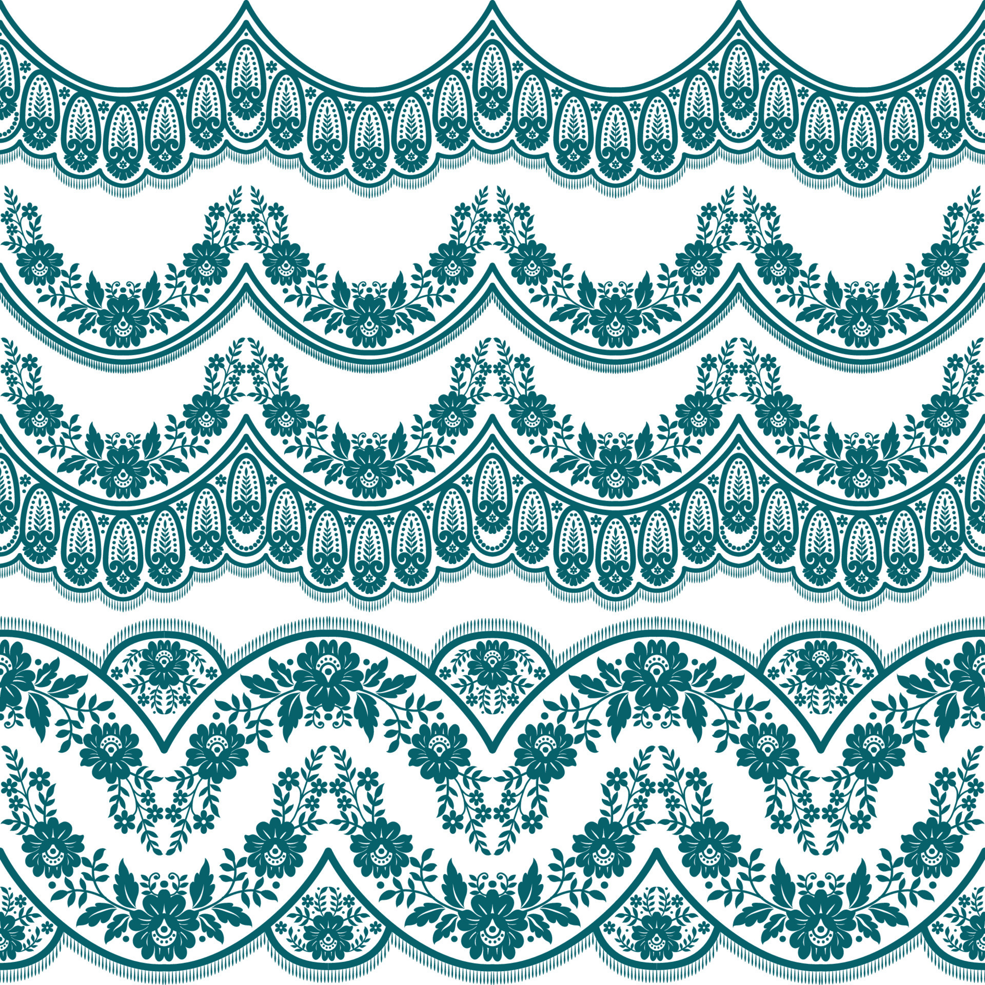 flower element set border 7819884 Vector Art at Vecteezy