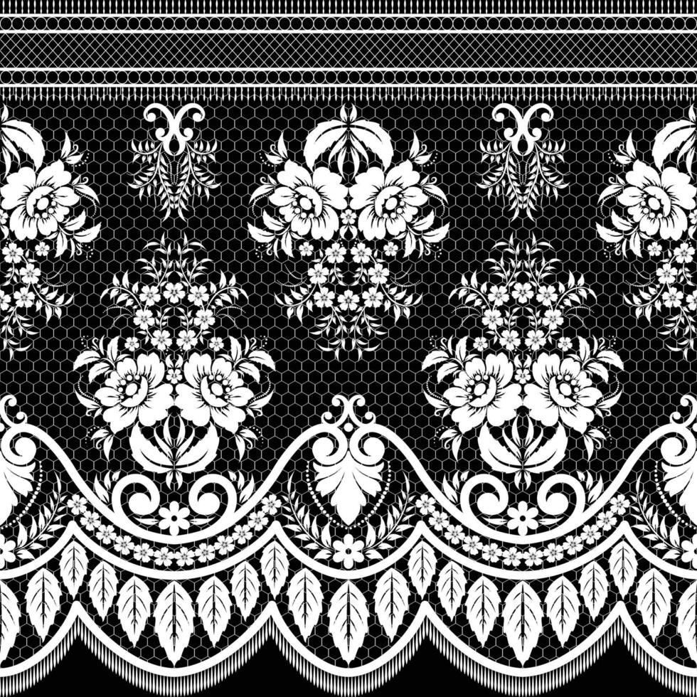 Abstract seamless lace pattern with flowers 7819936 Vector Art at Vecteezy