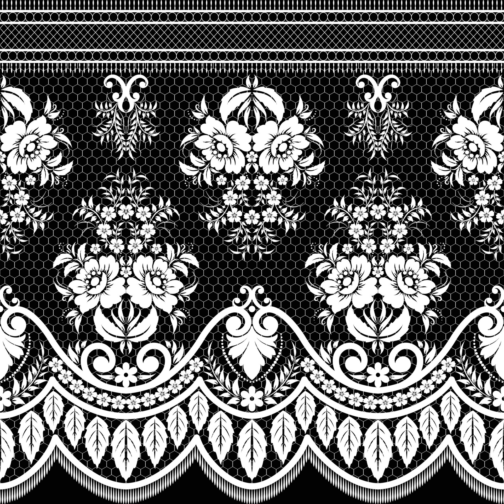Abstract seamless lace pattern with flowers 7819936 Vector Art at Vecteezy