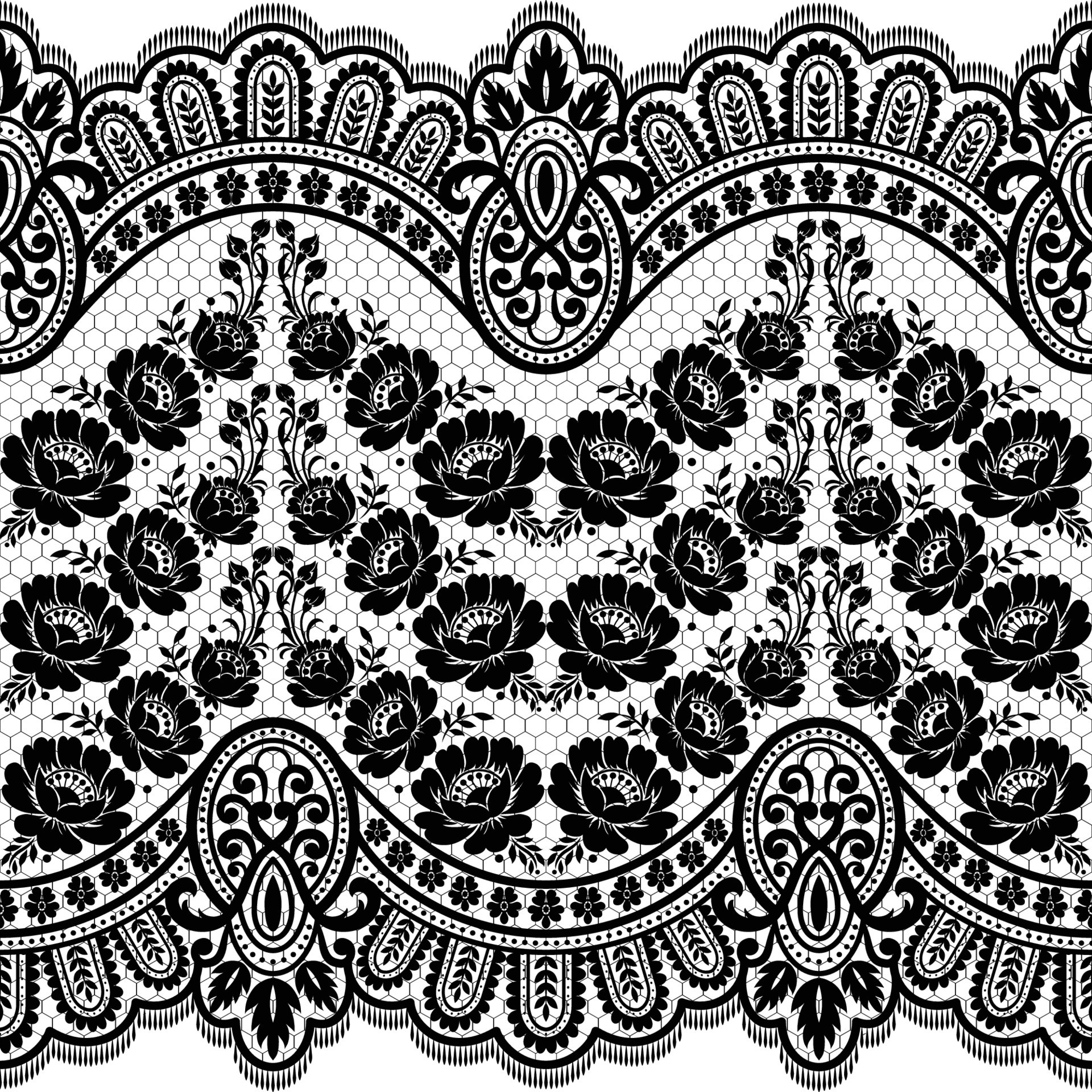Abstract seamless lace pattern with flowers 7819938 Vector Art at Vecteezy