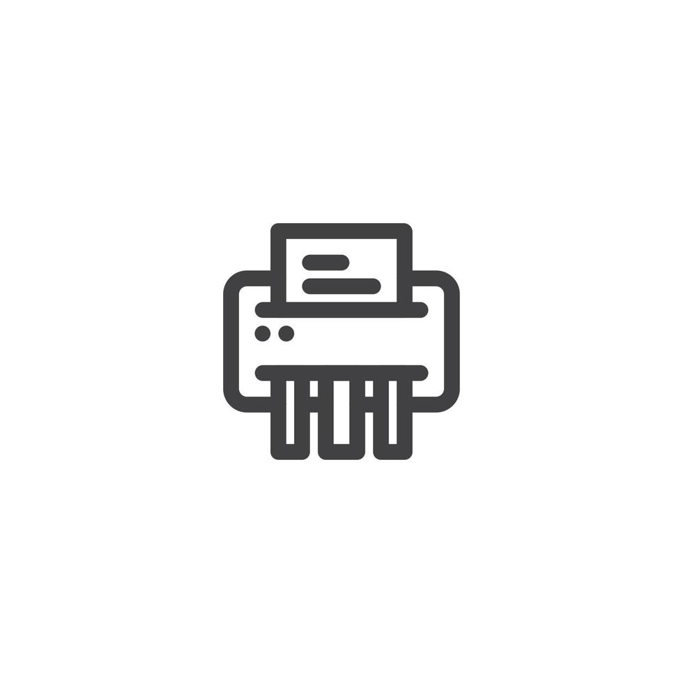 Shredder Line Icon Linear Style Sign For Mobile Concept And Web Design