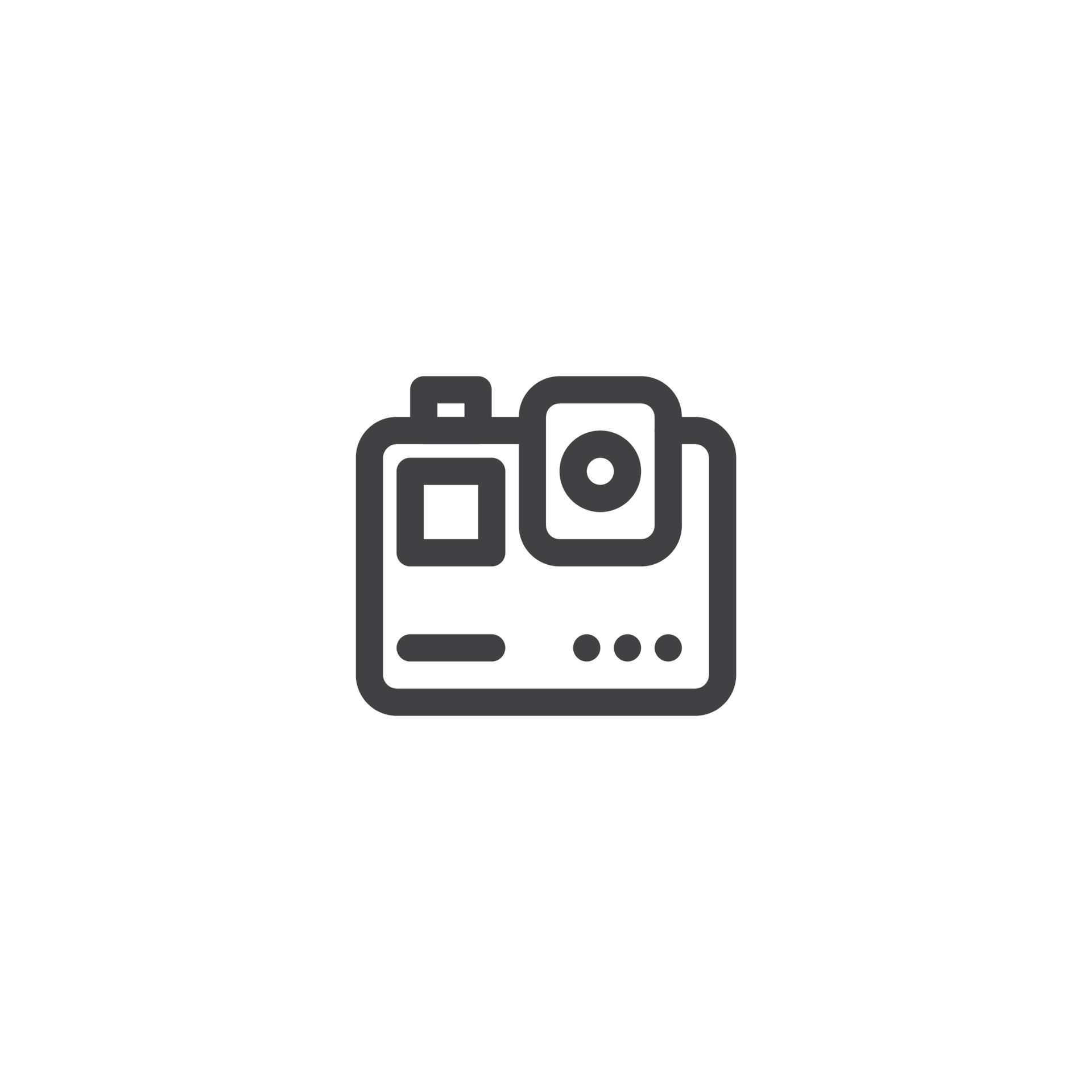 Action Cam Line Icon Linear Style Sign For Mobile Concept And Web Design Action Cam Camera