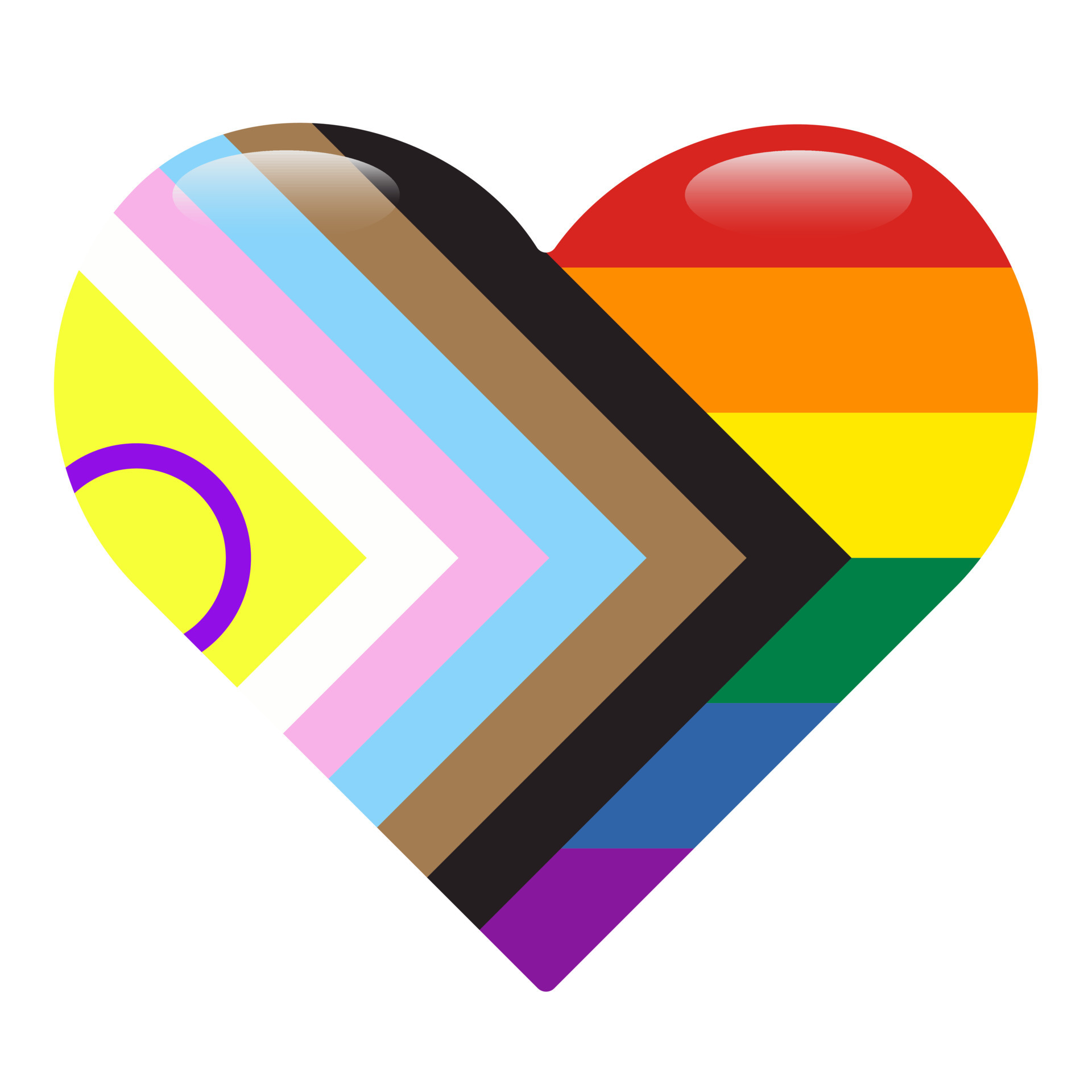Progress Pride Rainbow Flag On Heart Shape Isolated On White Background 7834904 Vector Art At