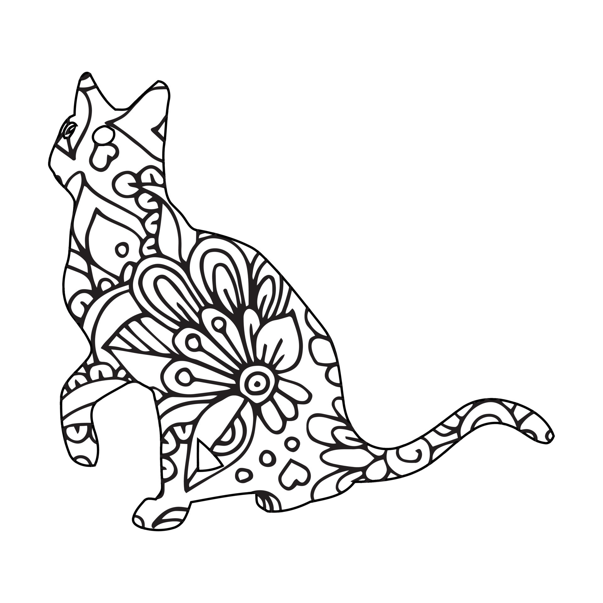 Mandala Cat Coloring Page For Kids 7848787 Vector Art at Vecteezy Mandala Cat Coloring Page For Kids 7848787 Vector Art at Vecteezy