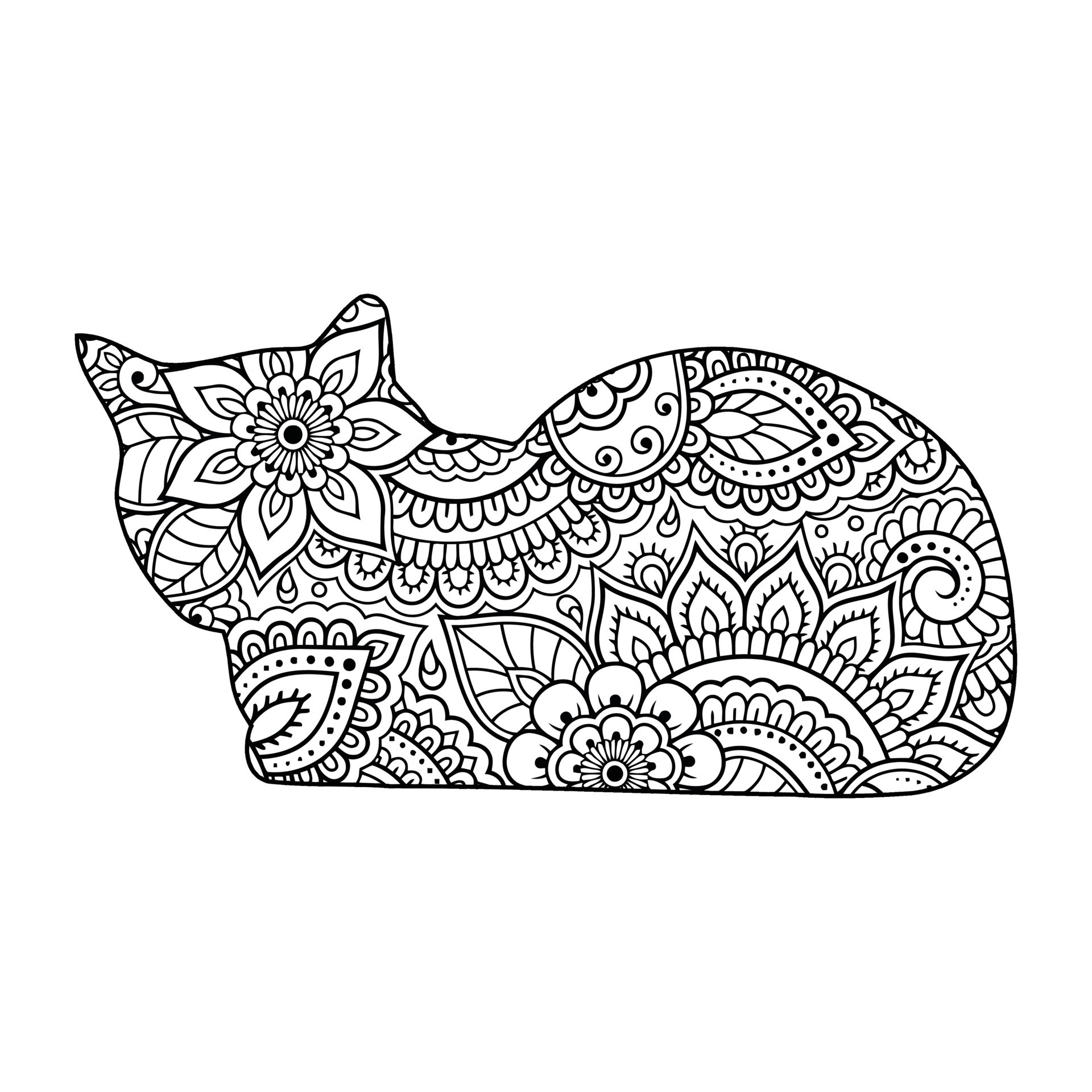 Mandala Cat Coloring Page For Kids 7848828 Vector Art at Vecteezy Mandala Cat Coloring Page For Kids 7848828 Vector Art at Vecteezy
