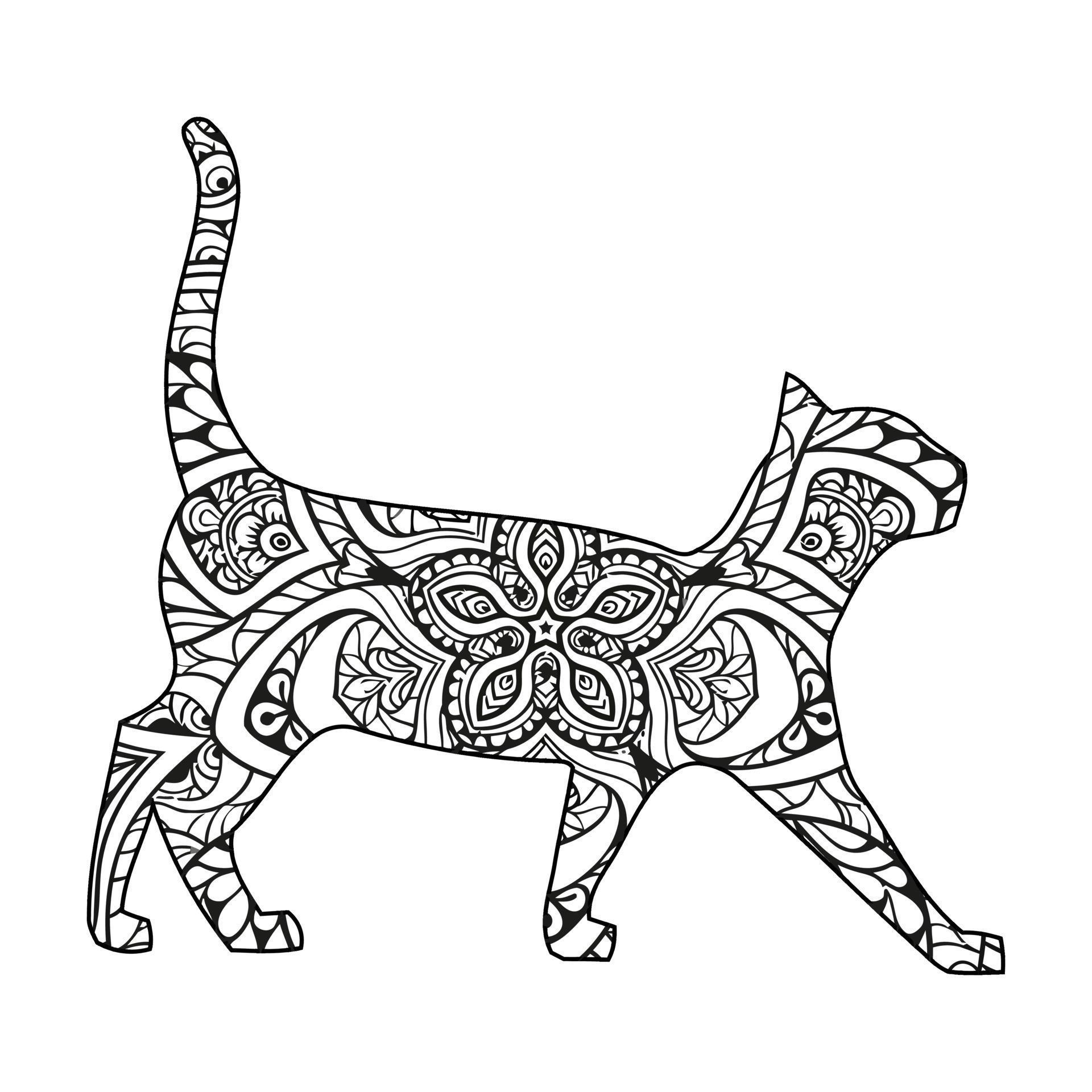 Mandala Cat Coloring Page For Kids 7848829 Vector Art at Vecteezy Mandala Cat Coloring Page For Kids 7848829 Vector Art at Vecteezy