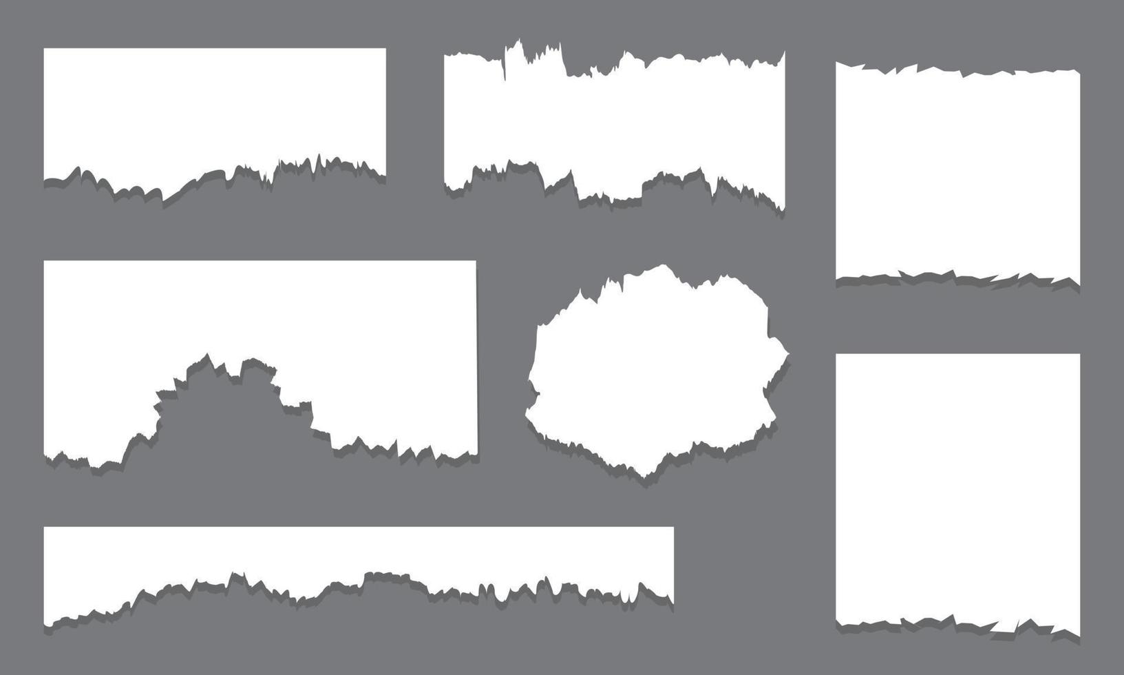 Set of torn paper sheets. Realistick pieces of torn white pages ... Set of torn paper sheets. Realistick pieces of torn white pages ...
