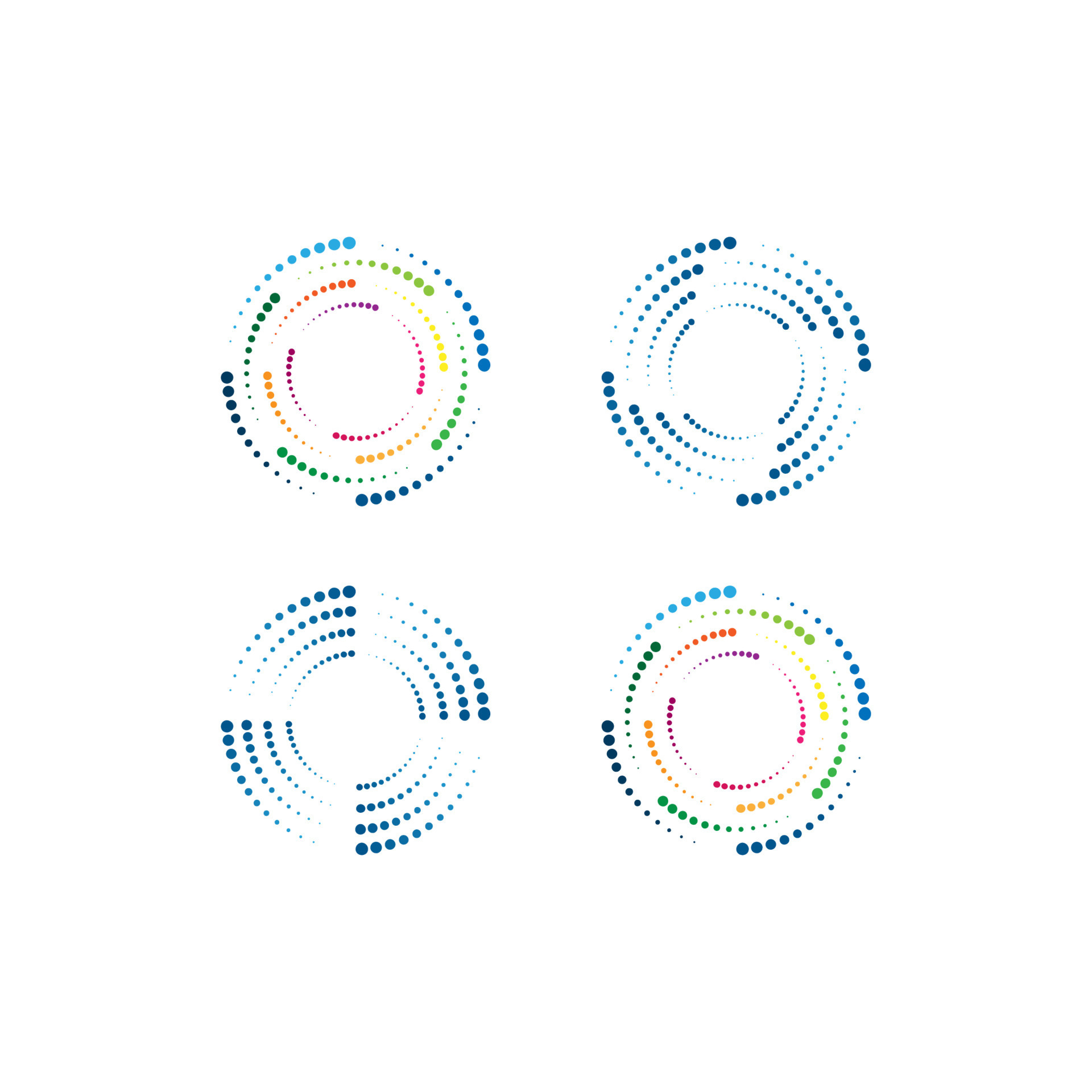 Circle dots icon set 7850945 Vector Art at Vecteezy