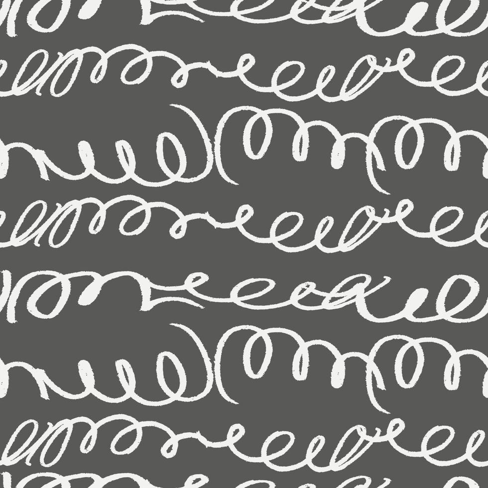 Abstract Seamless Vector Background With Grayscale Twirled Lines