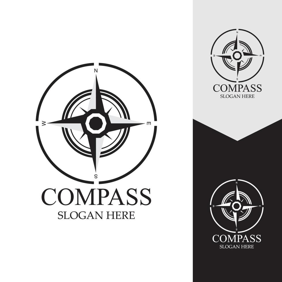 Compass Logo Template Vector Icon Illustration Design 7853958 Vector Art At Vecteezy