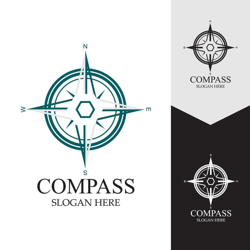 Compass Logo Template Vector Icon Illustration Design 7854231 Vector Art At Vecteezy