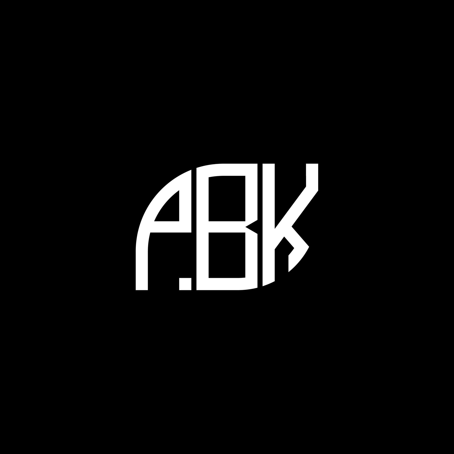 PBK letter logo design on black background.PBK creative initials letter logo concept.PBK vector ...