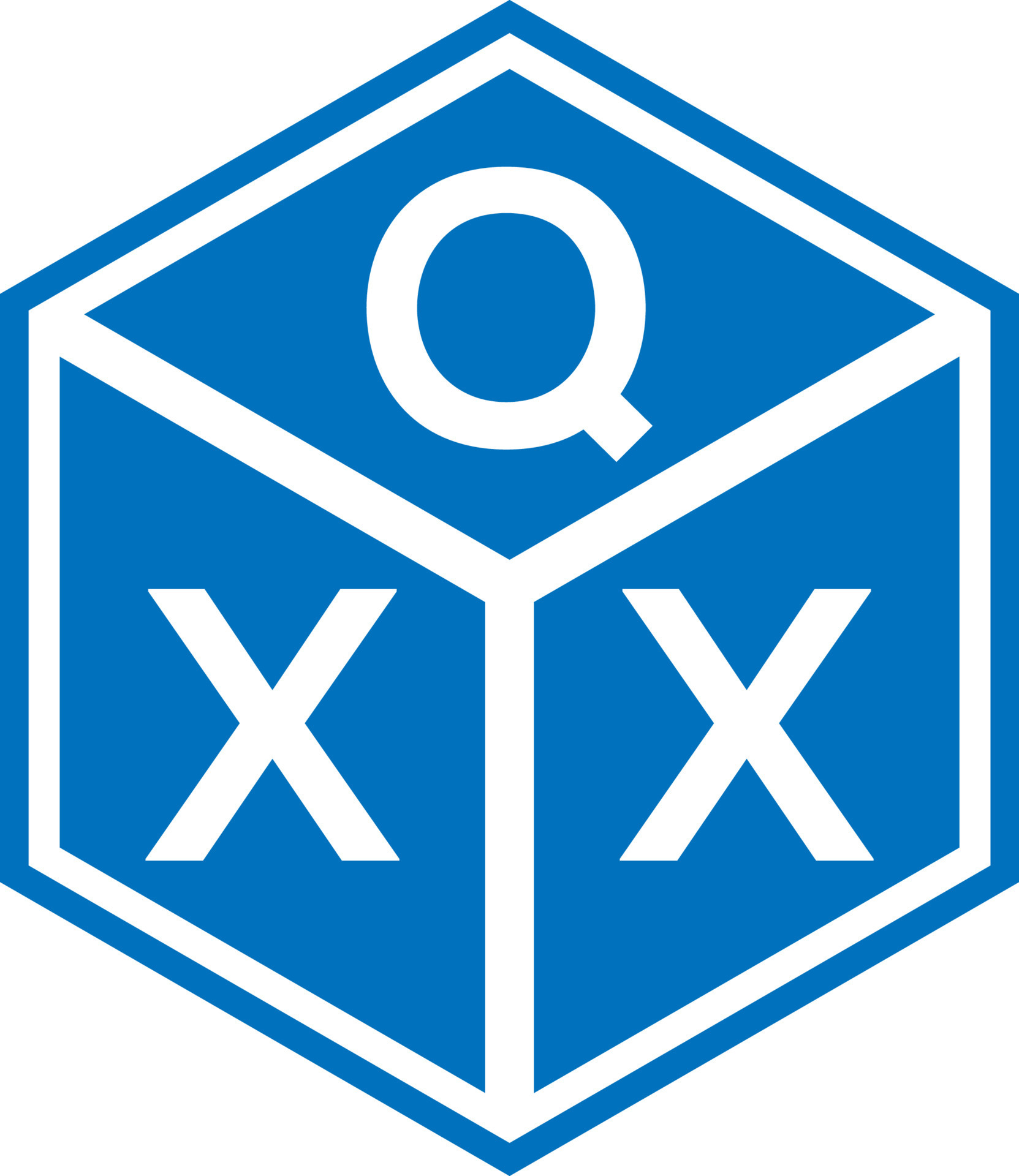 diseño de logotipo de letra qxx sobre fondo negro. concepto de logotipo de letra inicial ...