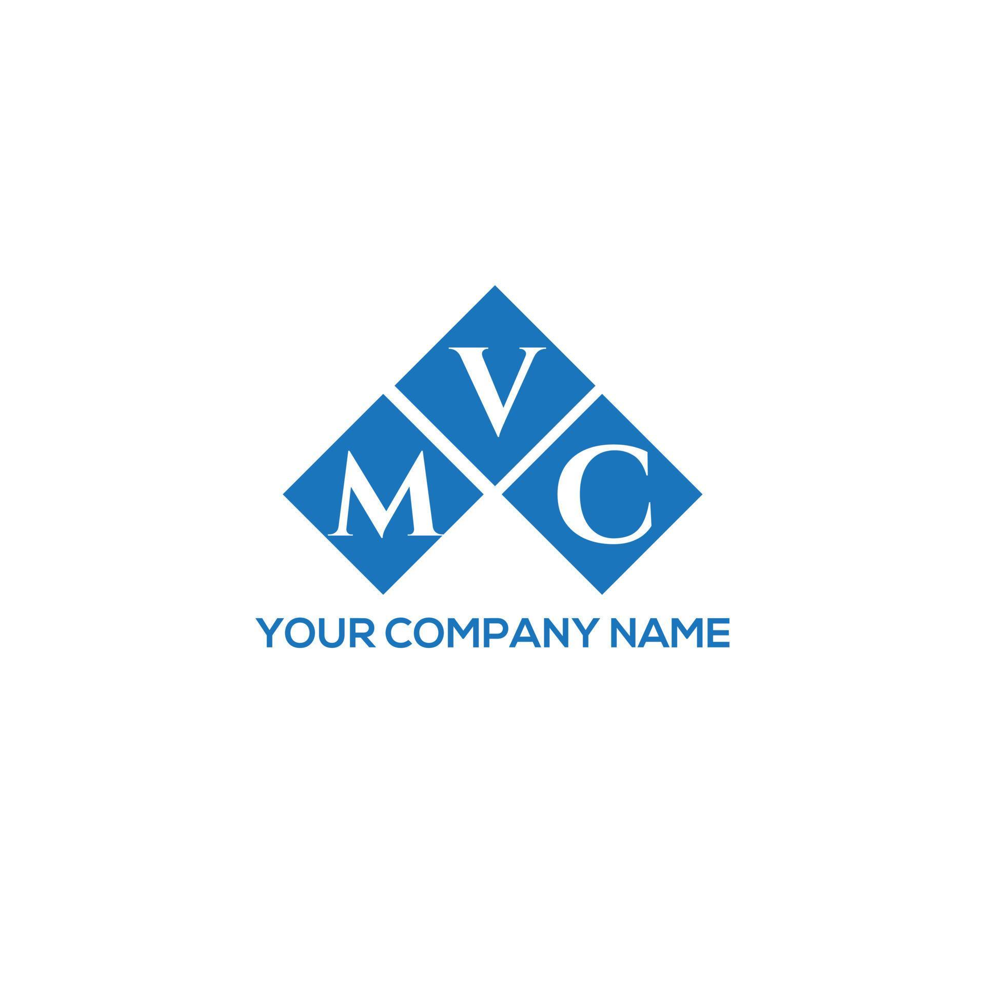 MVC letter logo design on white background. MVC creative initials ...