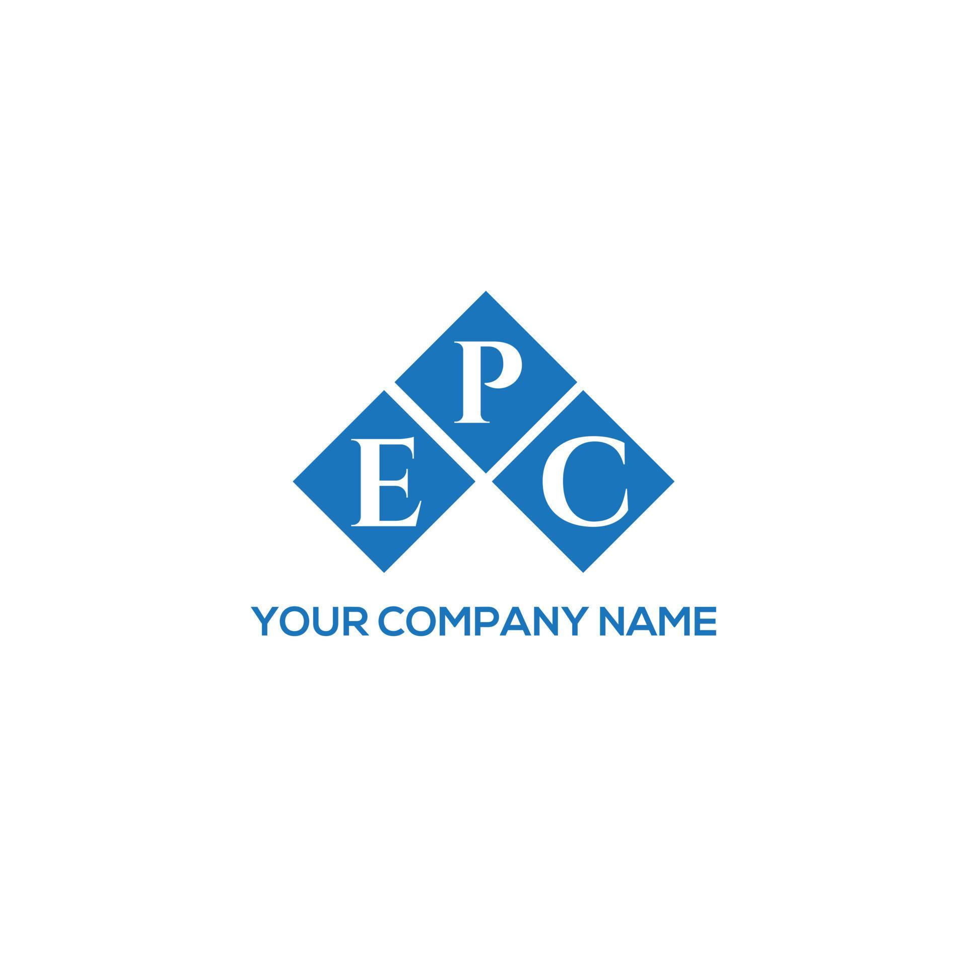 EPC letter logo design on white background. EPC creative initials letter logo concept. EPC ...