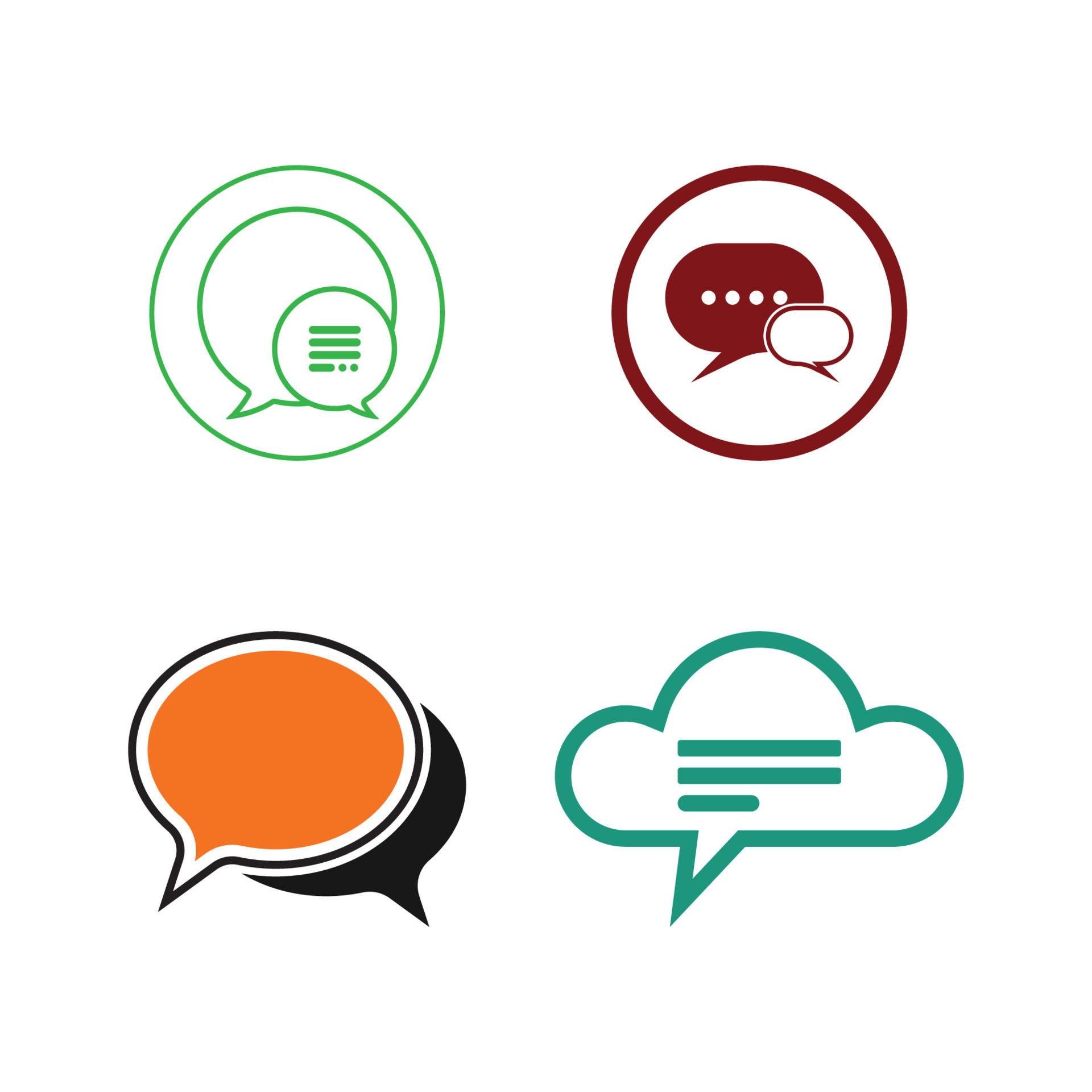 Speech bubble icon vector illustration 7856614 Vector Art at Vecteezy