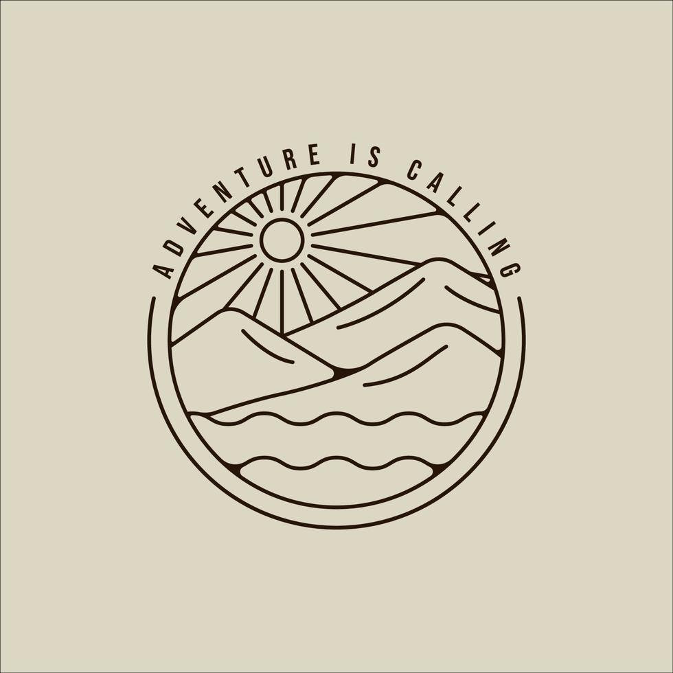 mountain and lake logo line art simple minimalist vector illustration ... mountain and lake logo line art simple minimalist vector illustration ...