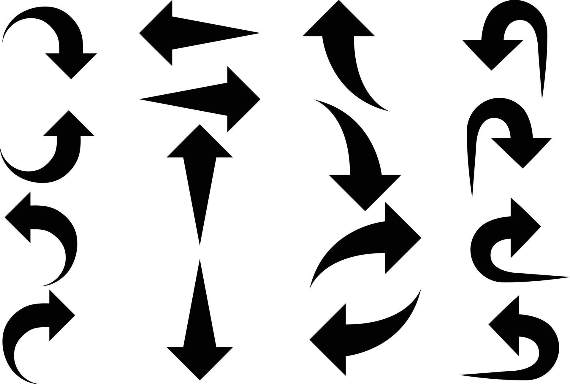 arrow direction icon set. vector designs that are suitable for websites ...