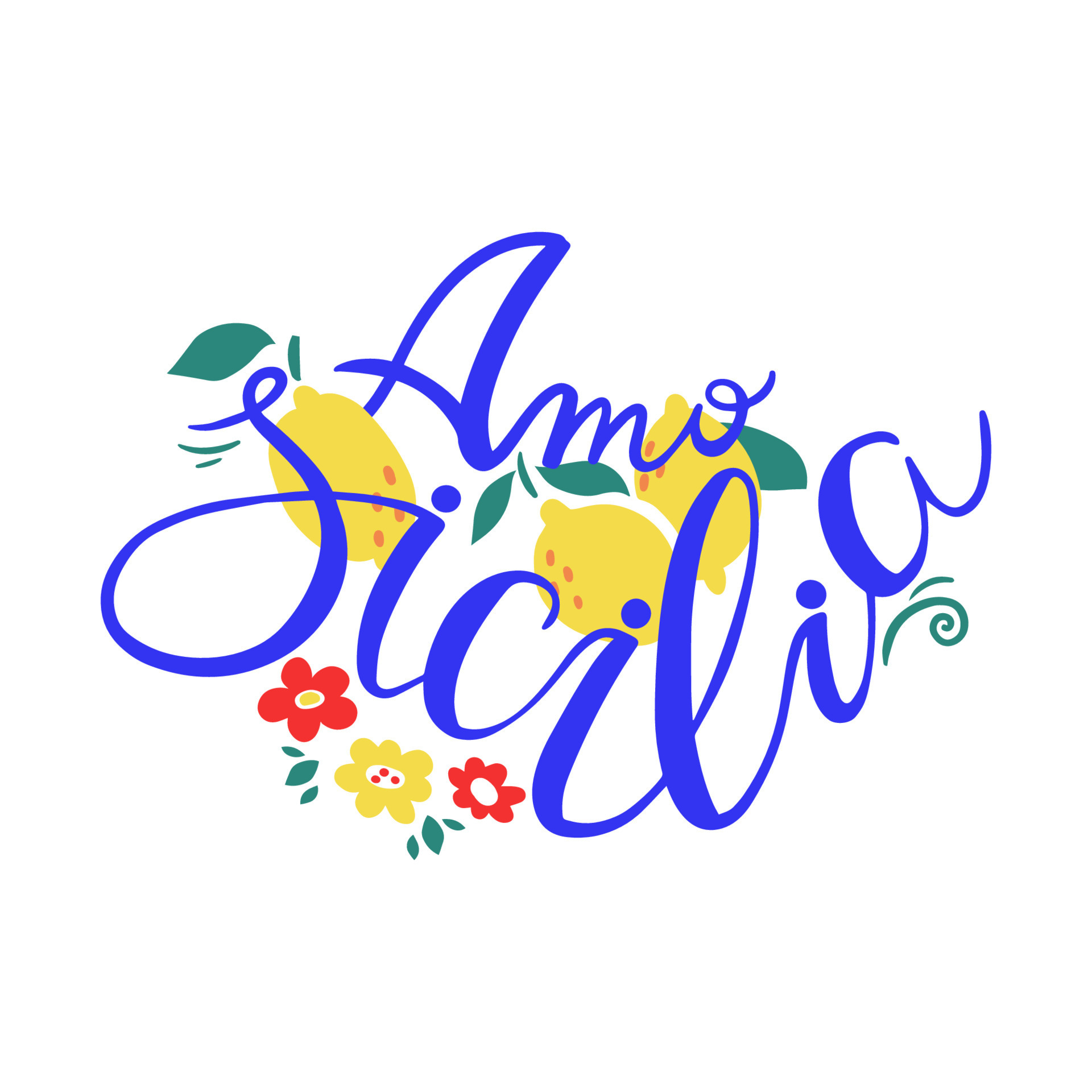 Hand drawn italian island illustration. Amo Sicilia - love Sicily. Visit Italy concept. Poster ...