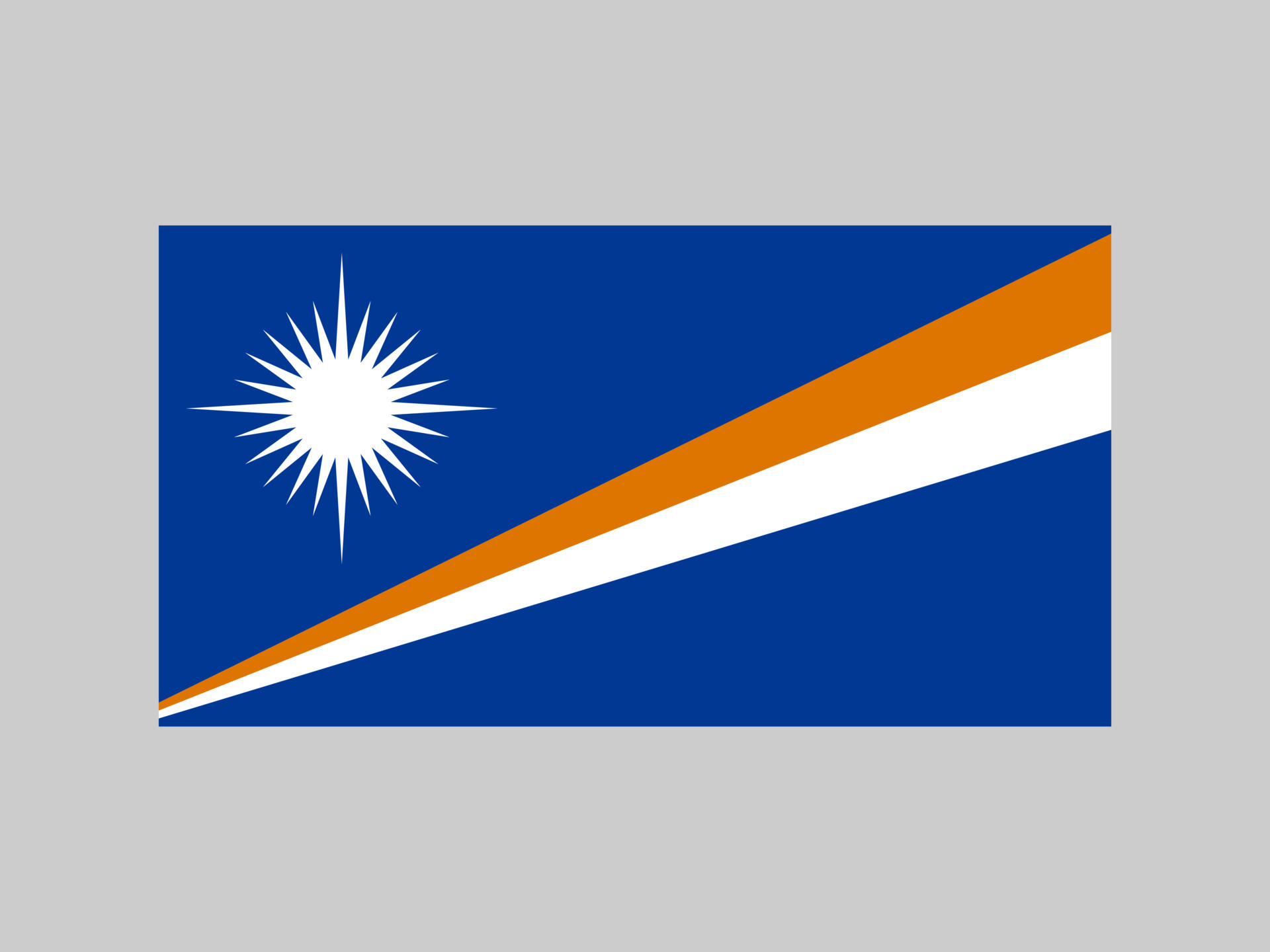 Marshall Islands flag, official colors and proportion. Vector ...