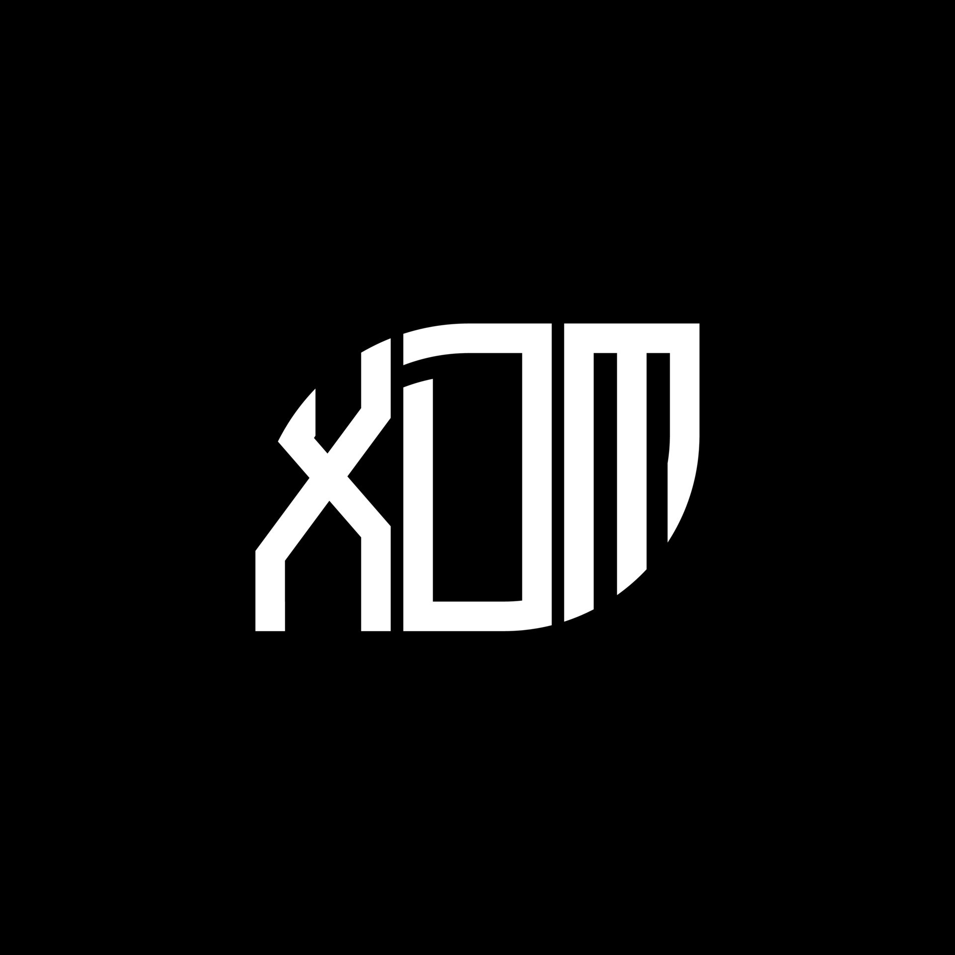 XDM letter logo design on black background. XDM creative initials letter logo concept. XDM ...