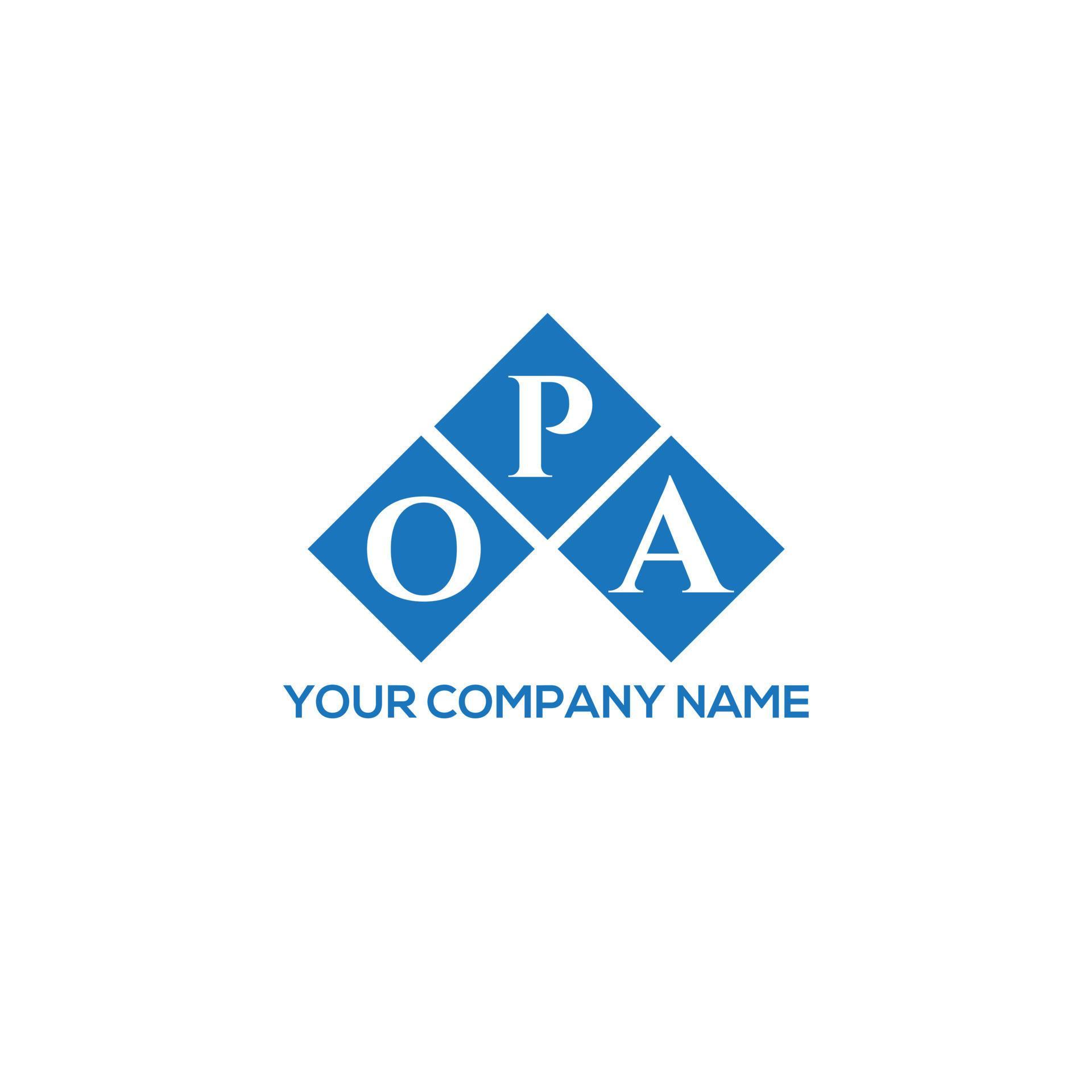 OPA letter logo design on white background. OPA creative initials letter logo concept. OPA ...
