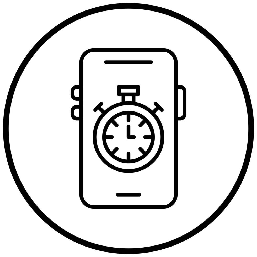 Mobile Stopwatch Icon Style 7880573 Vector Art at Vecteezy