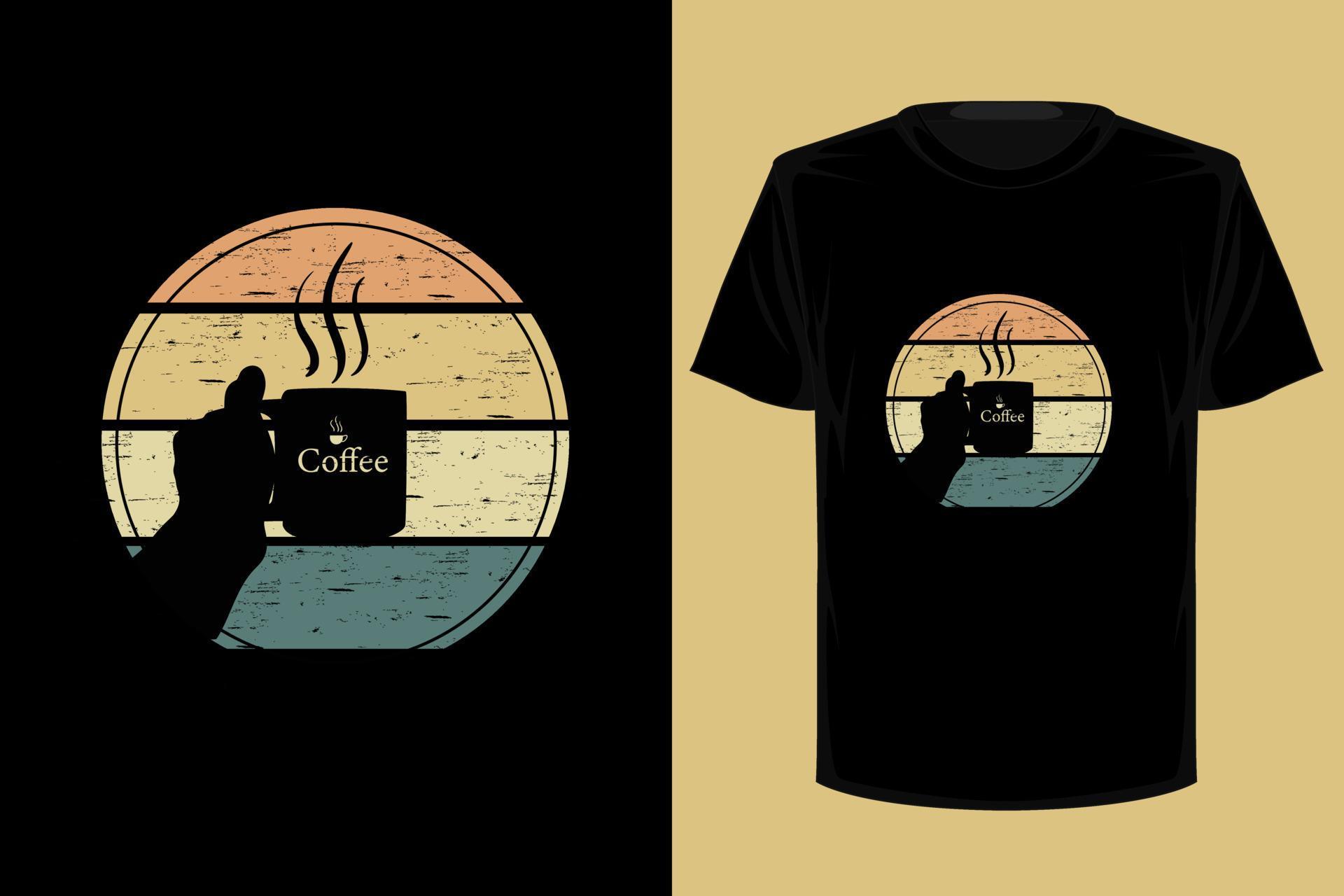 Coffee retro vintage t shirt design 7887997 Vector Art at Vecteezy