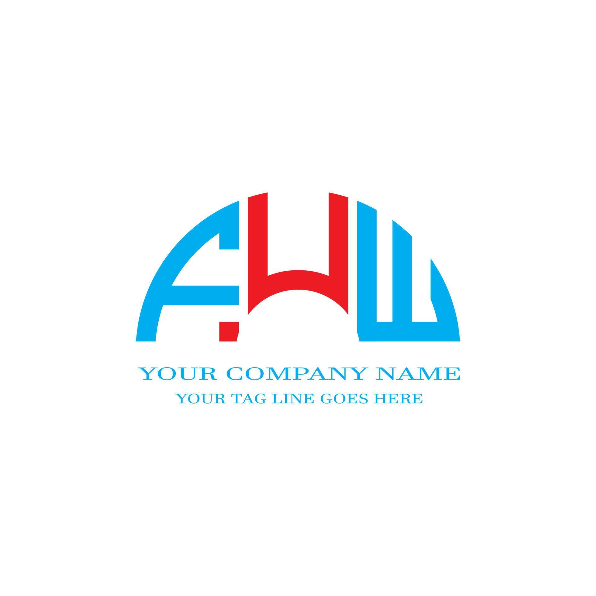 Fuw Letter Logo Creative Design With Vector Graphic 7888040 Vector Art