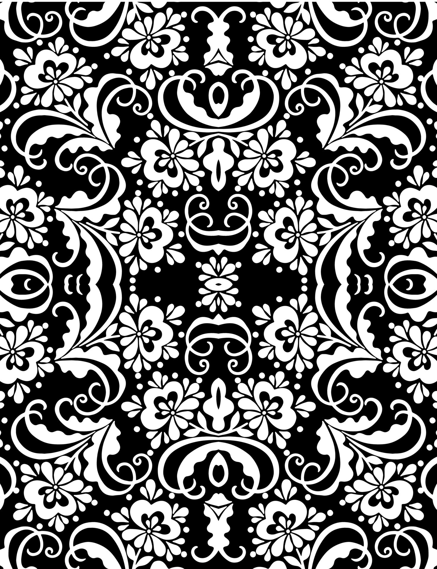 Floral Seamless Ornament Pattern Vector Floral Pattern Tracery