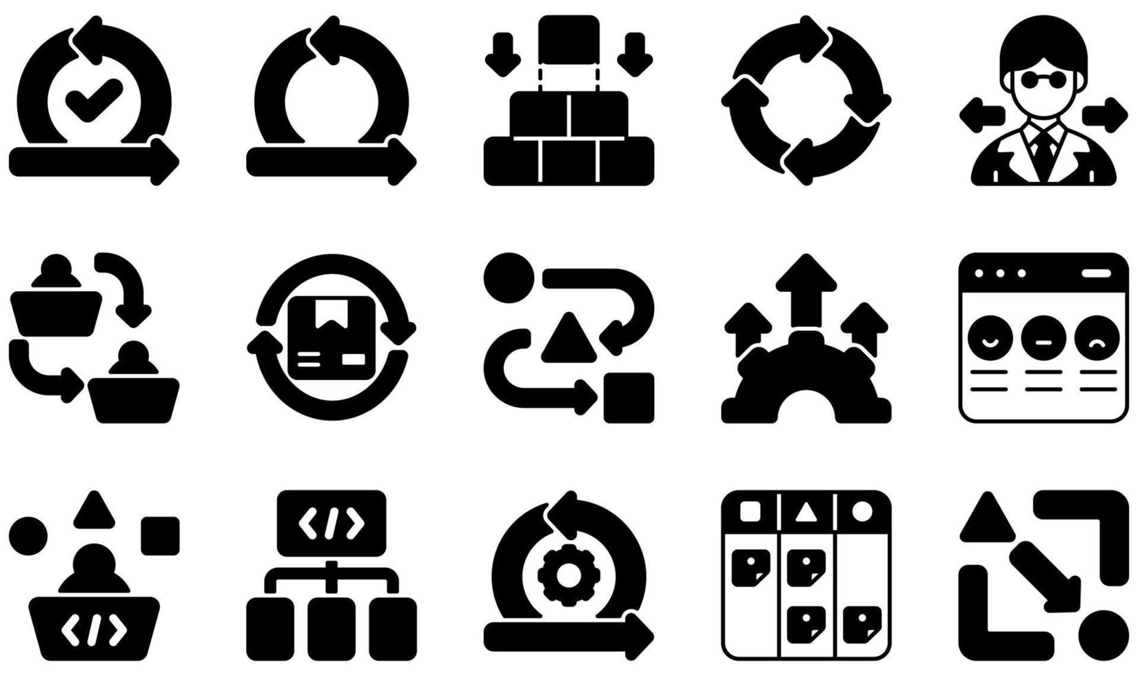 Set of Vector Icons Related to Agile. Contains such Icons as Acceptance ...