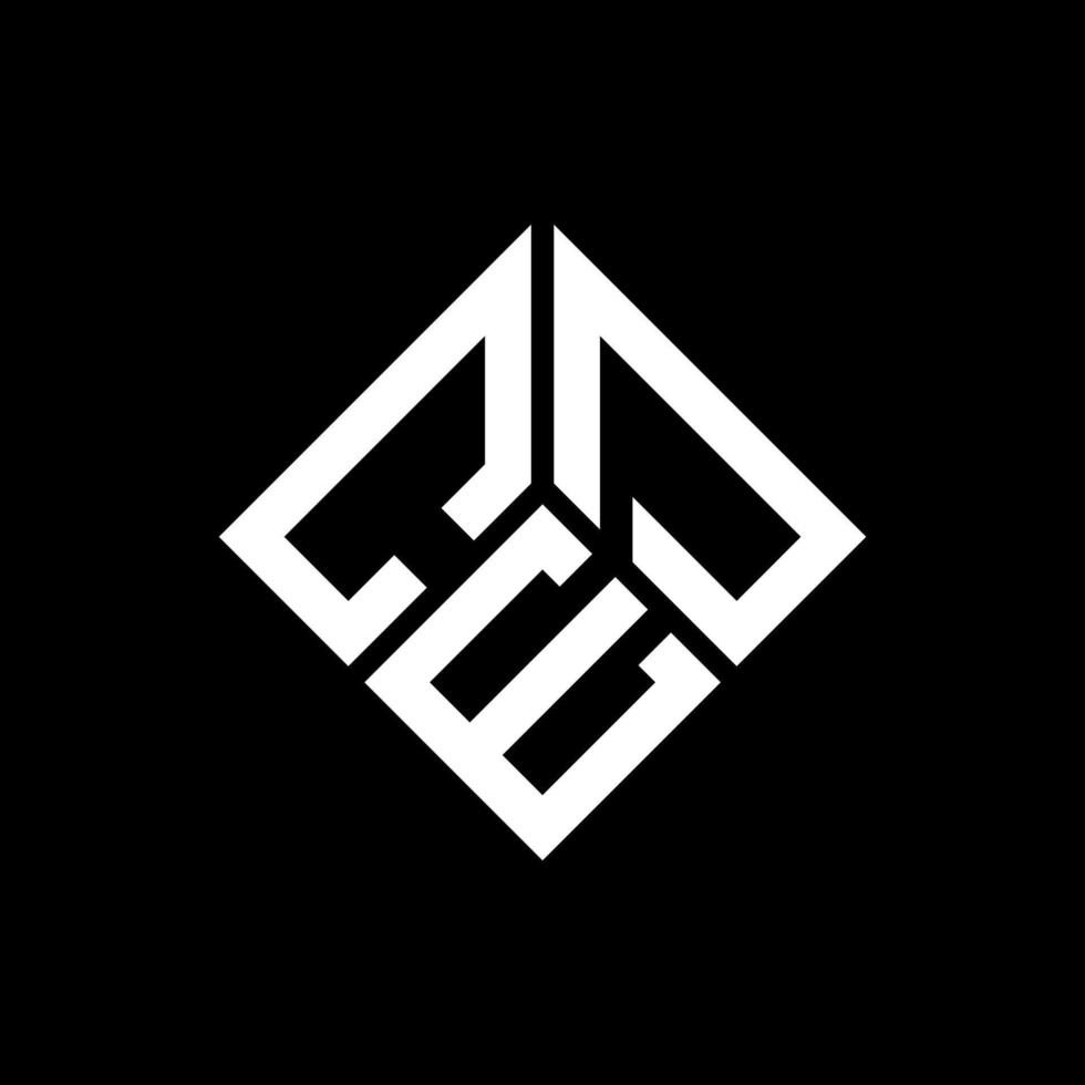 Diseño De Logotipo De Letra Ced Sobre Fondo Negro Concepto De Logotipo De Letra De Iniciales