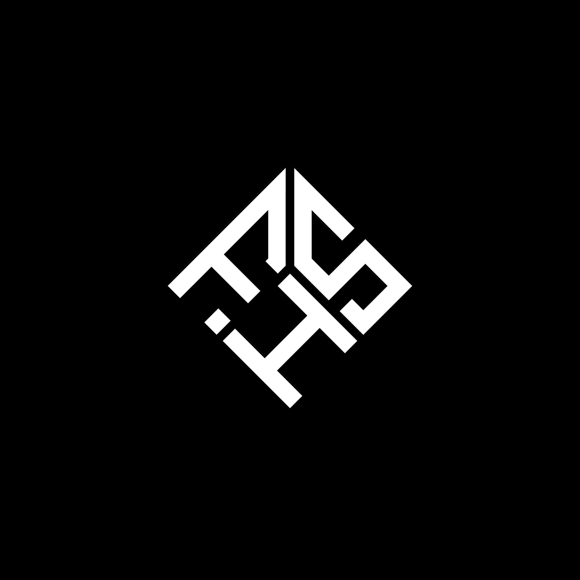 FHS letter logo design on black background. FHS creative initials letter logo concept. FHS ...