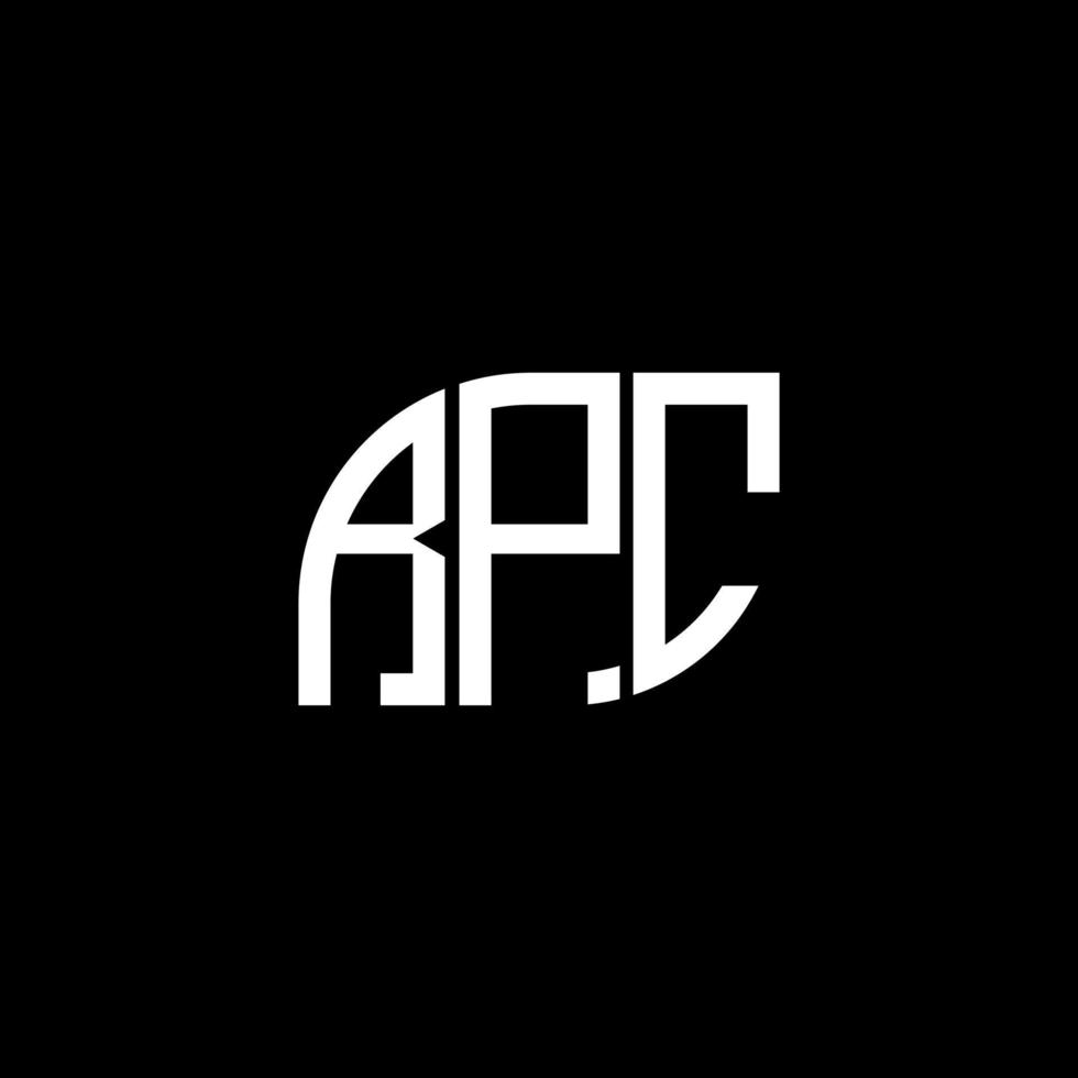 diseño de logotipo de letra rpc sobre fondo negro. concepto de logotipo de letra de iniciales ...