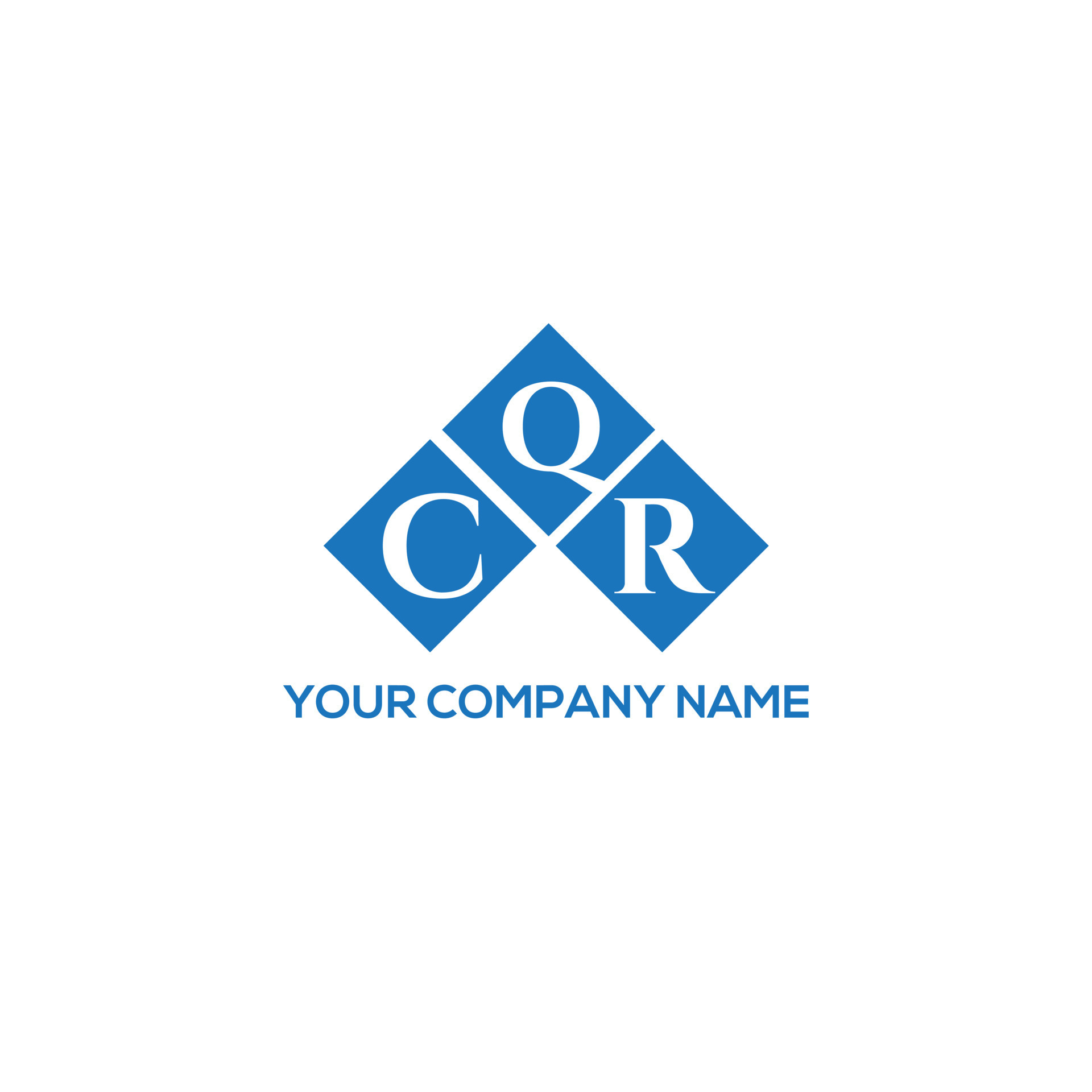 CQR letter logo design on white background. CQR creative initials ...