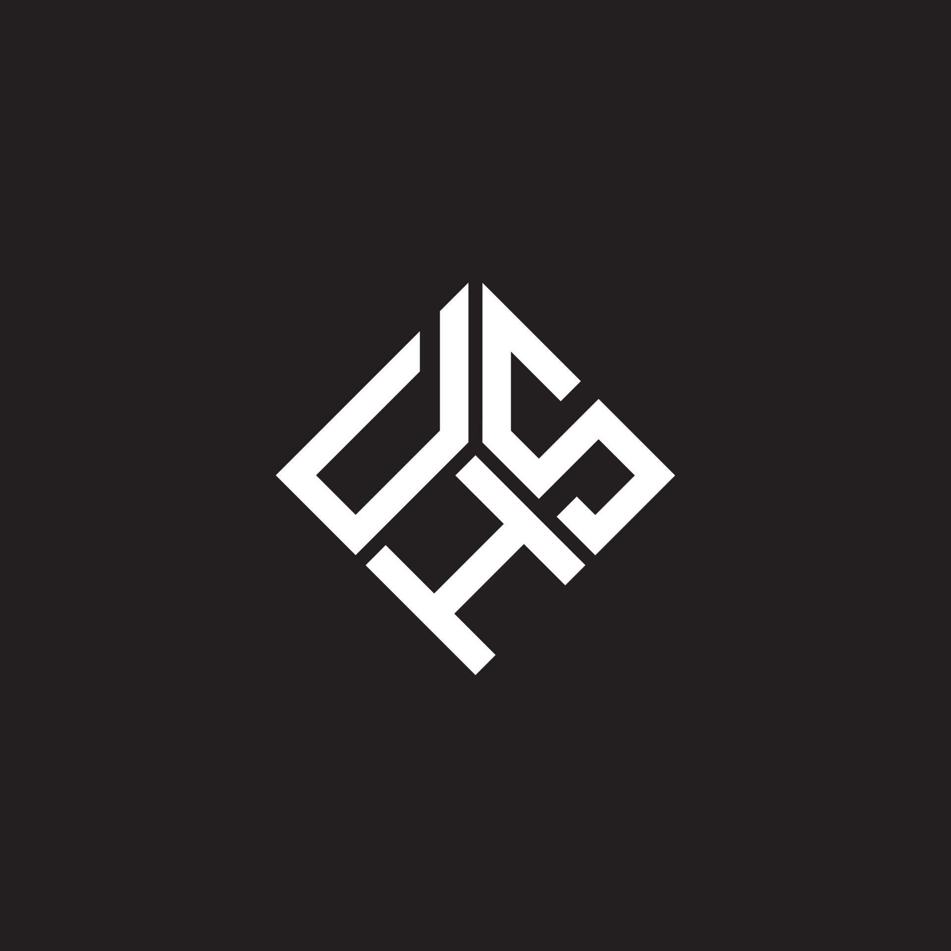 Dhs Letter Logo Design On Black Background Dhs Creative Initials Letter Logo Concept Dhs