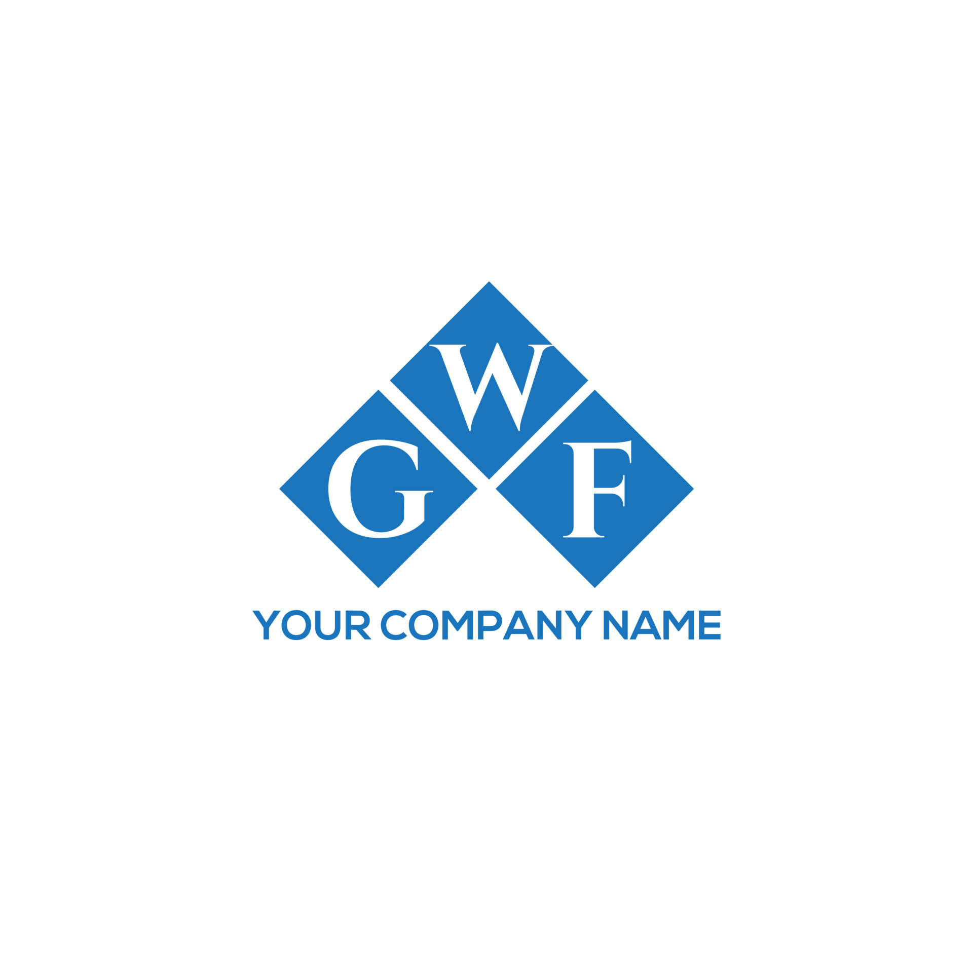 Gwf Letter Logo Design On White Background Gwf Creative Initials Letter Logo Concept Gwf