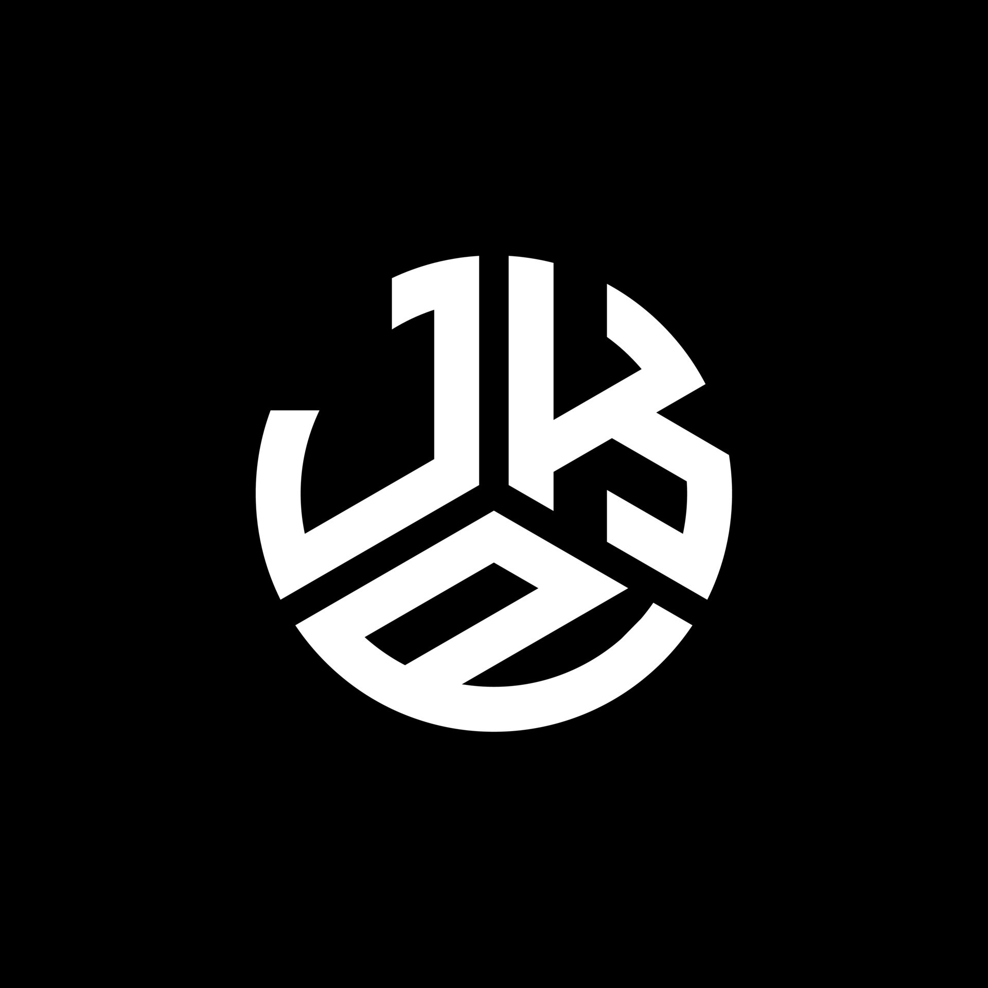 Jkp Letter Logo Design On Black Background Jkp Creative Initials Letter Logo Concept Jkp