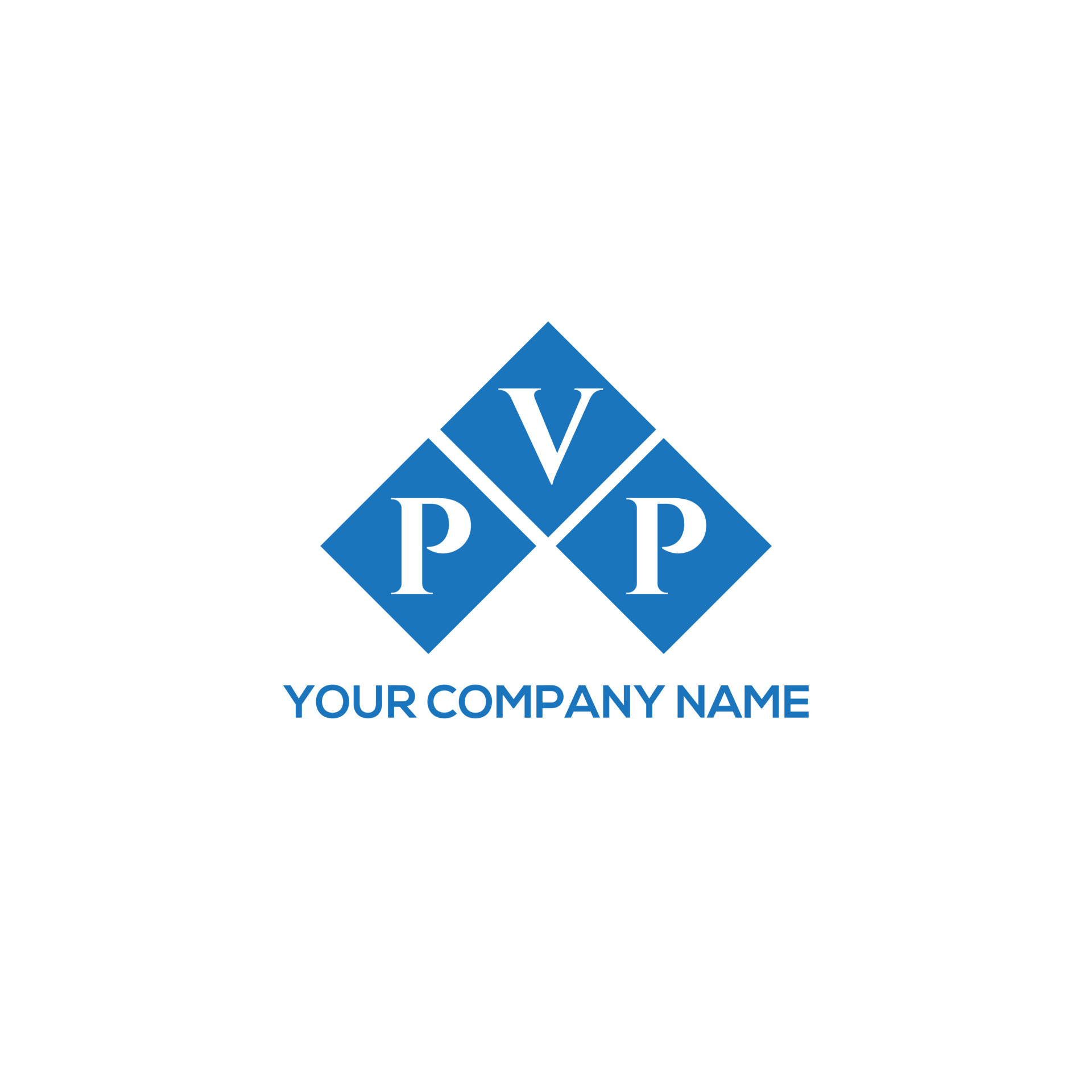Pvp Letter Logo Design On White Background Pvp Creative Initials