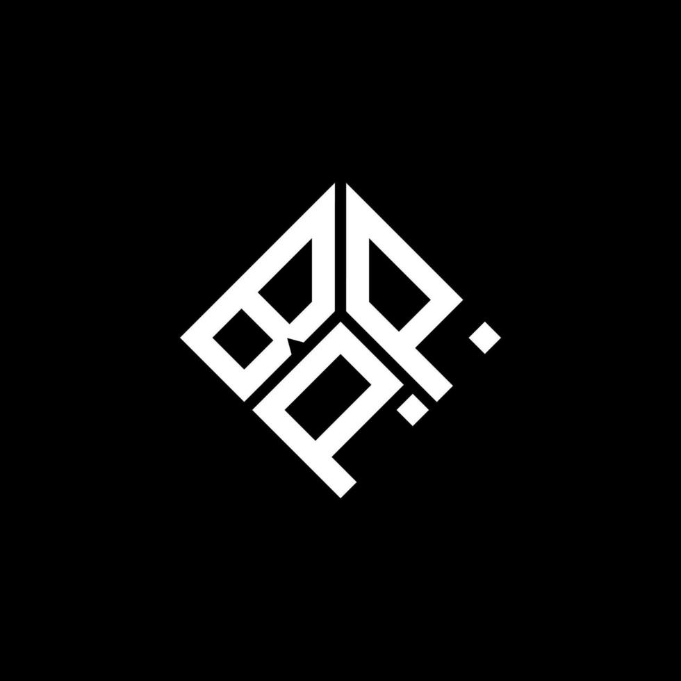 diseño de logotipo de letra bpp sobre fondo negro. concepto de logotipo de letra de iniciales ...