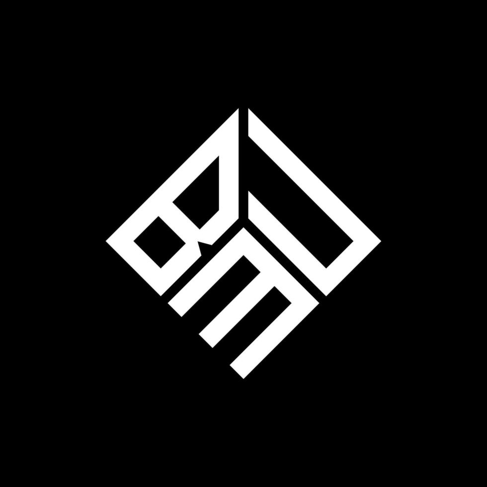 Bmu Letter Logo Design On Black Background Bmu Creative Initials