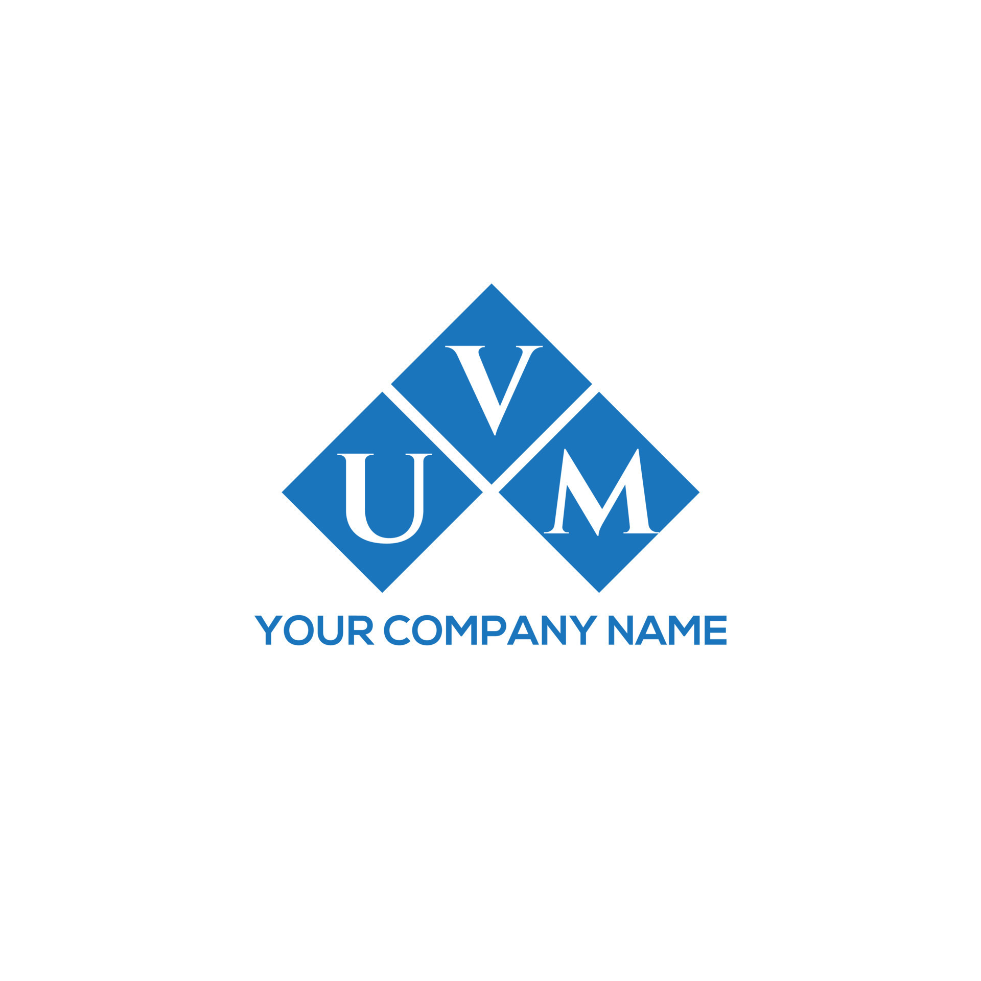 Diseño De Logotipo De Letra Uvm Sobre Fondo Blanco Concepto De